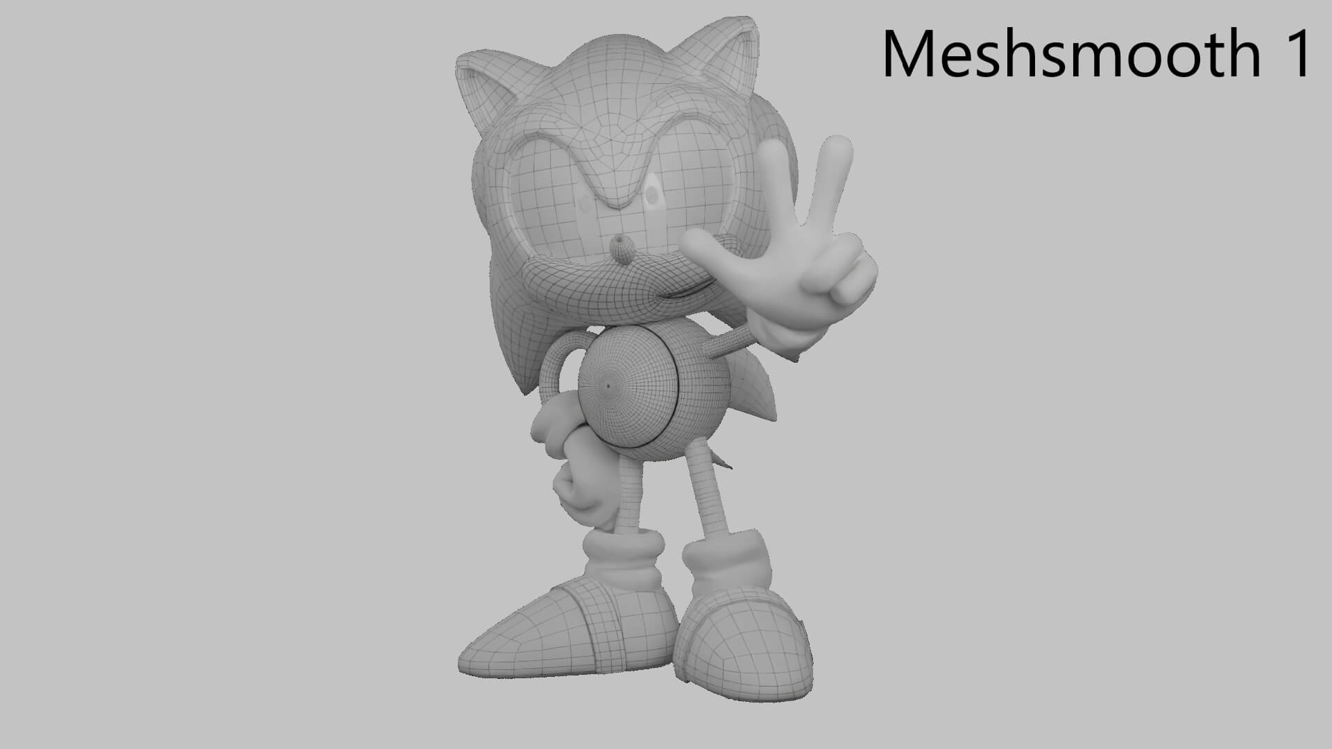 Classic Sonic The Hedgehog - 3D Model by clickdamn