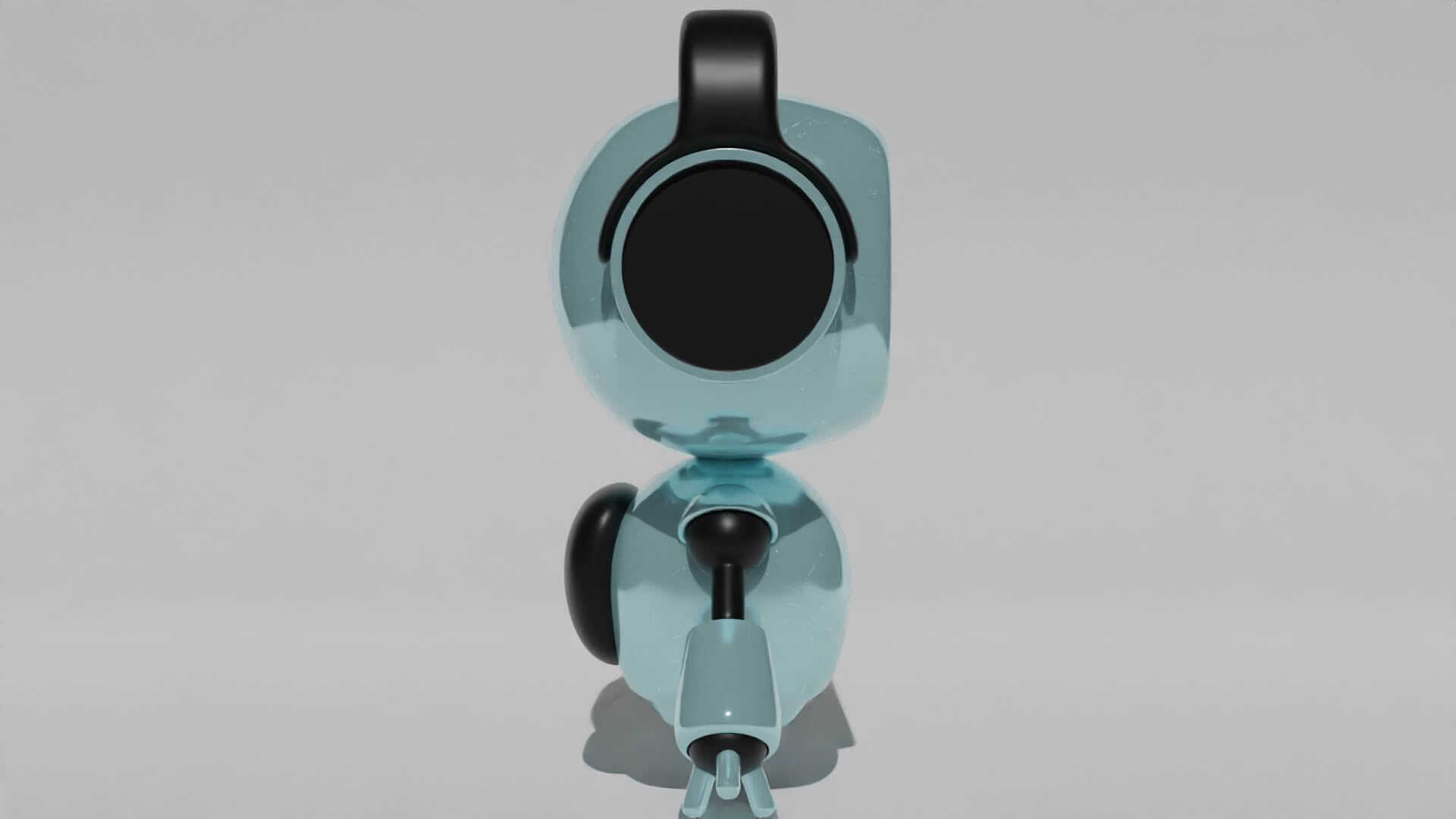Cute Robot Light Blue - 3D Model by clickdamn