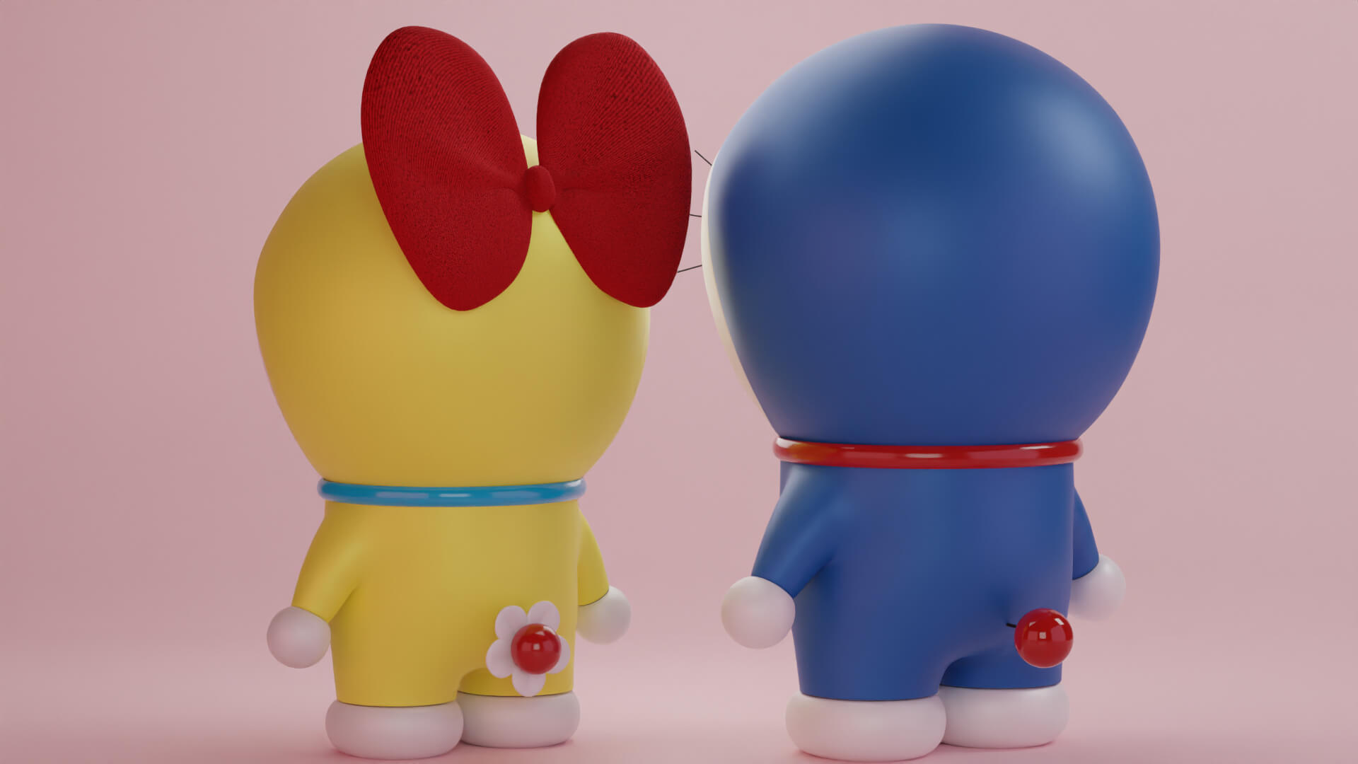 Doraemon and Dorami - 3D Model by clickdamn