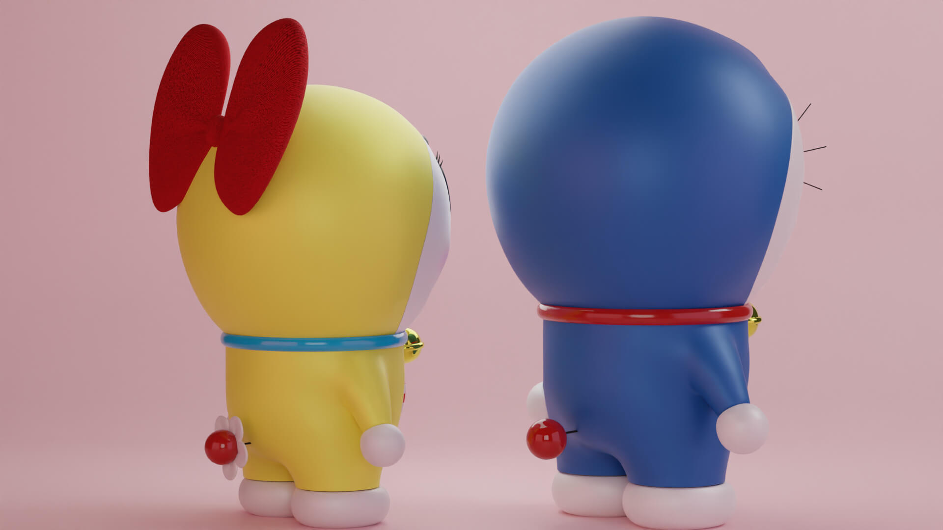 Doraemon and Dorami - 3D Model by clickdamn