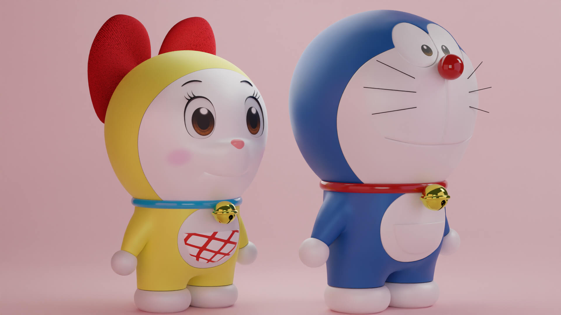 Doraemon and Dorami - 3D Model by clickdamn