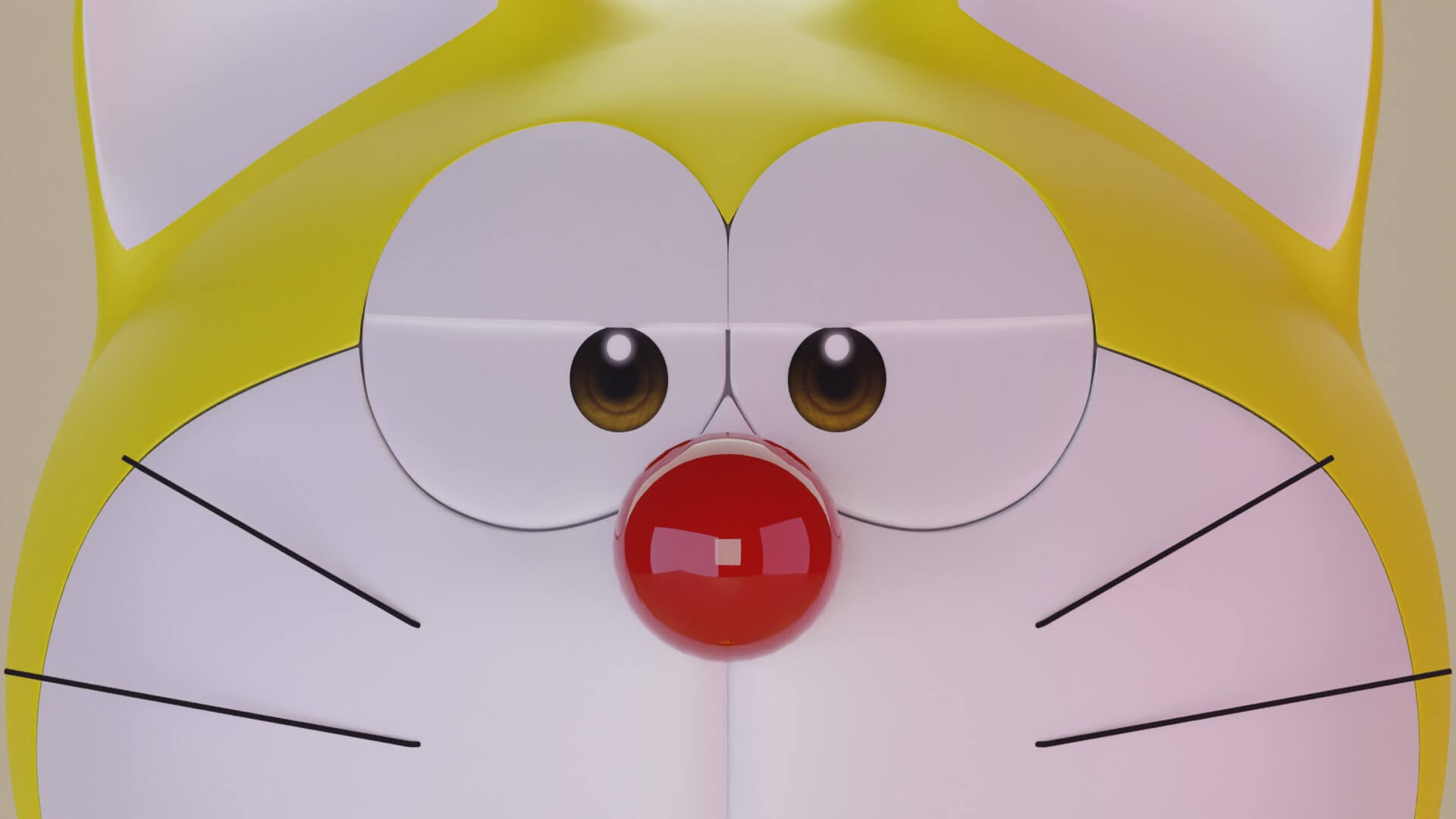 Doraemon Yellow Cat - 3D Model by clickdamn
