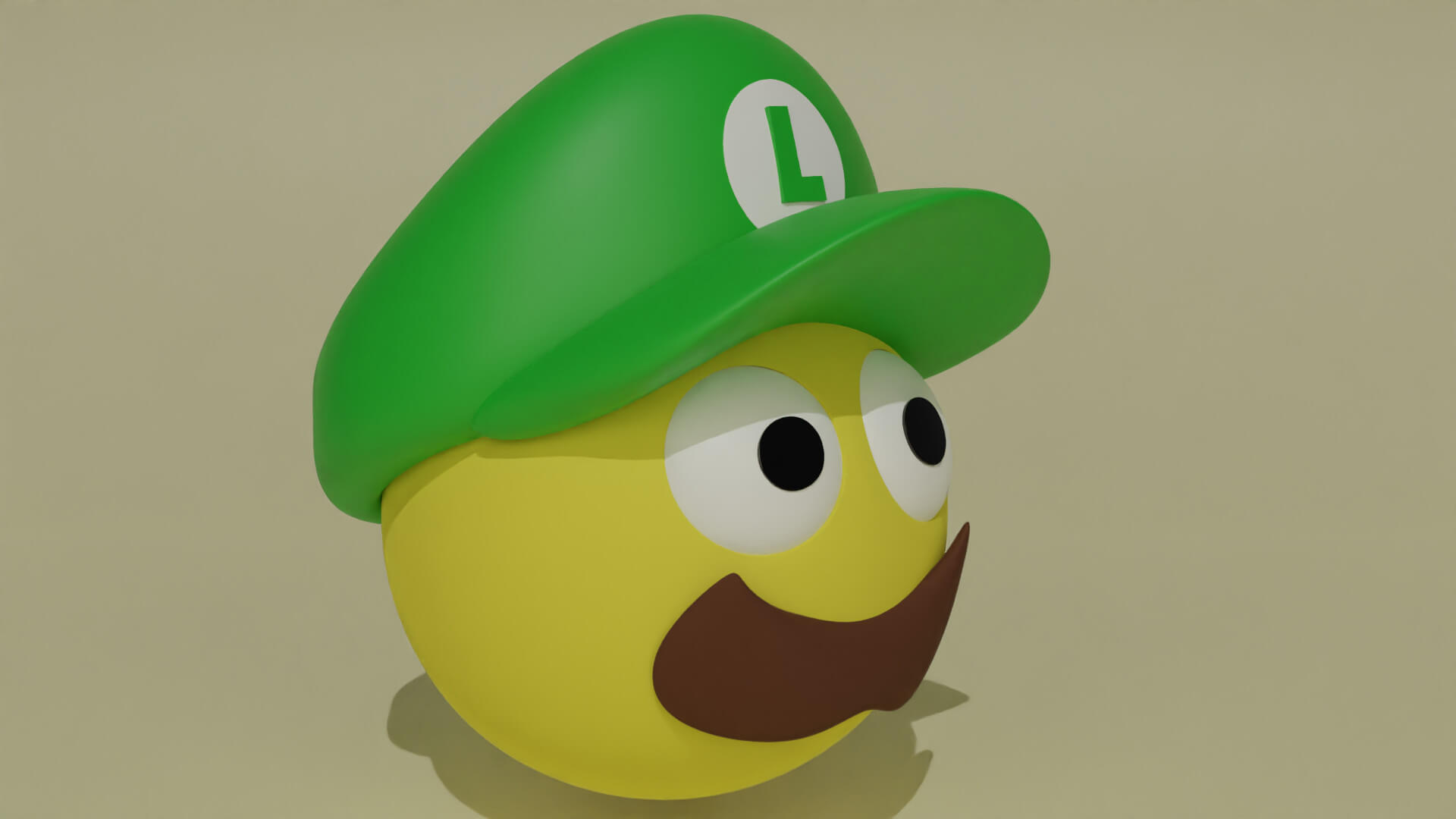 Emoji Luigi From Super Mario - 3D Model by clickdamn