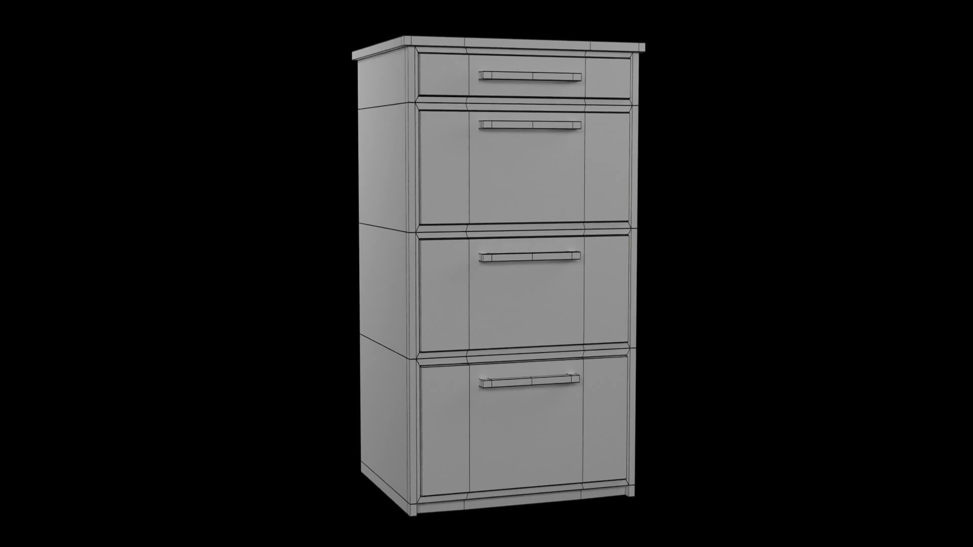Furniture Drawer - 3D Model by clickdamn