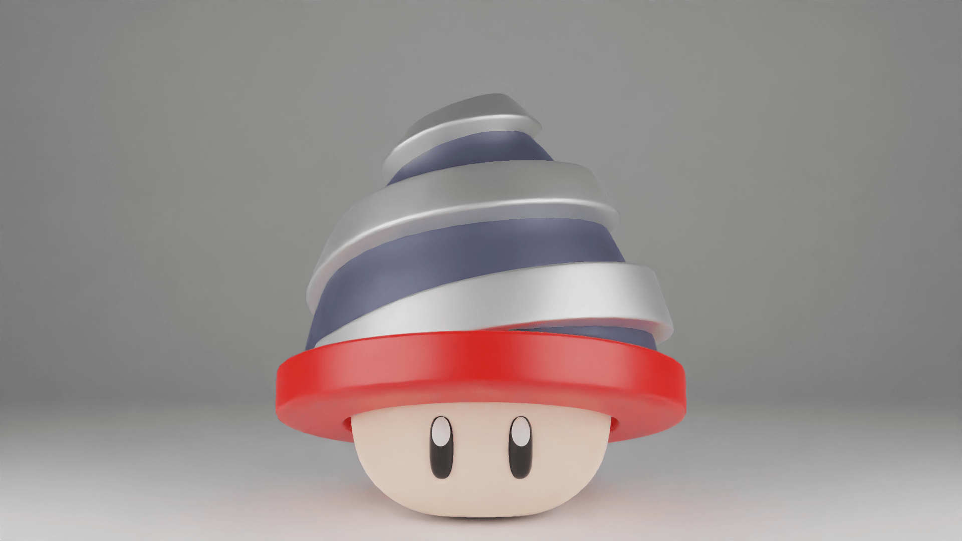 Drill Mushroom 3D Render, Digital Art by clickdamn