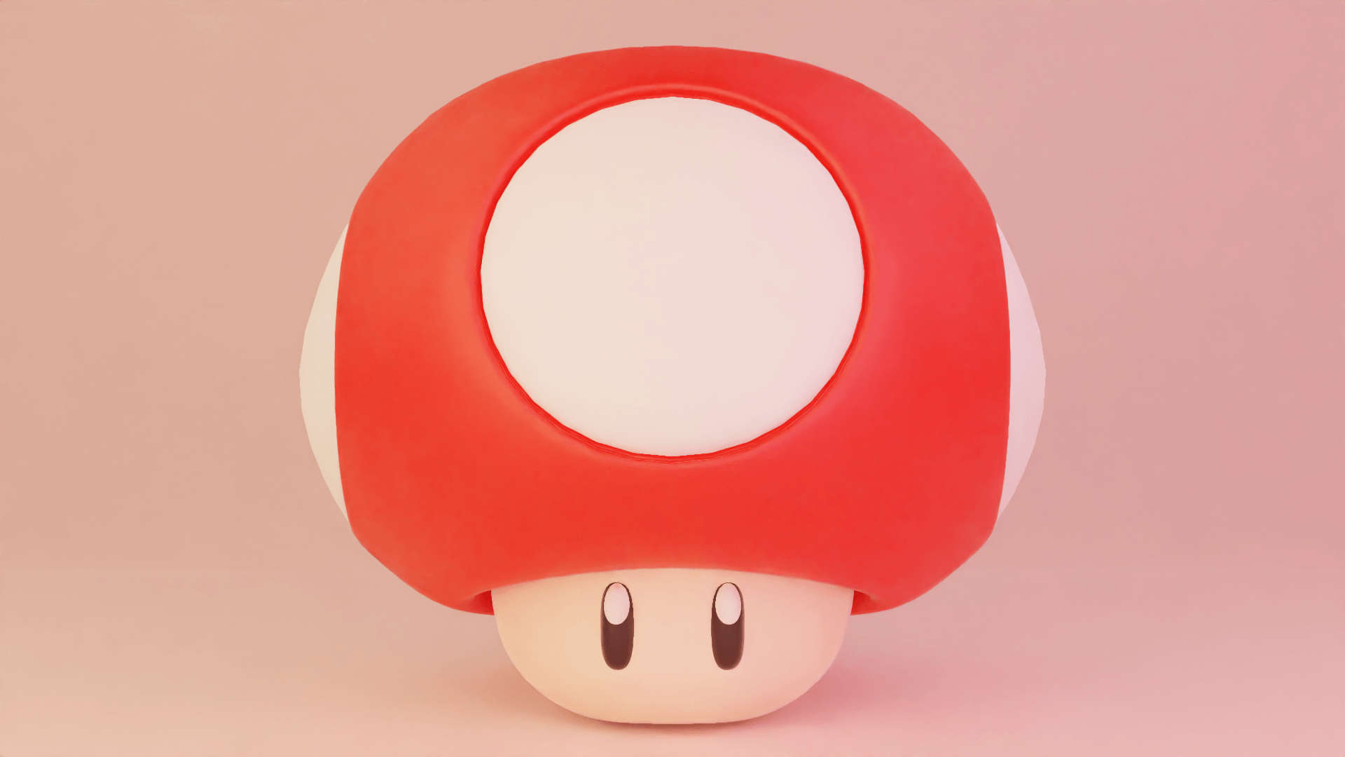 Super Mushroom 3D Render, Digital Art by clickdamn