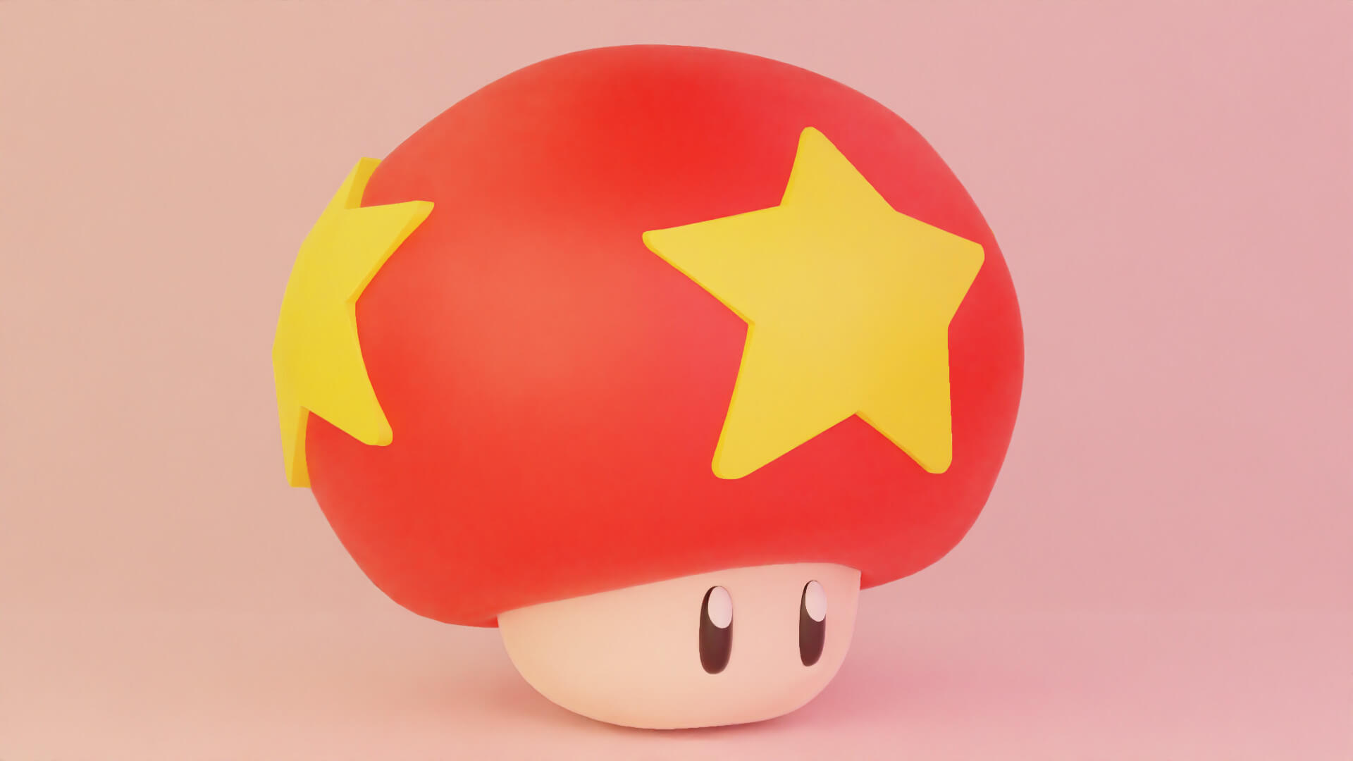 Life Mushroom From Mario's Games - 3D Model by clickdamn