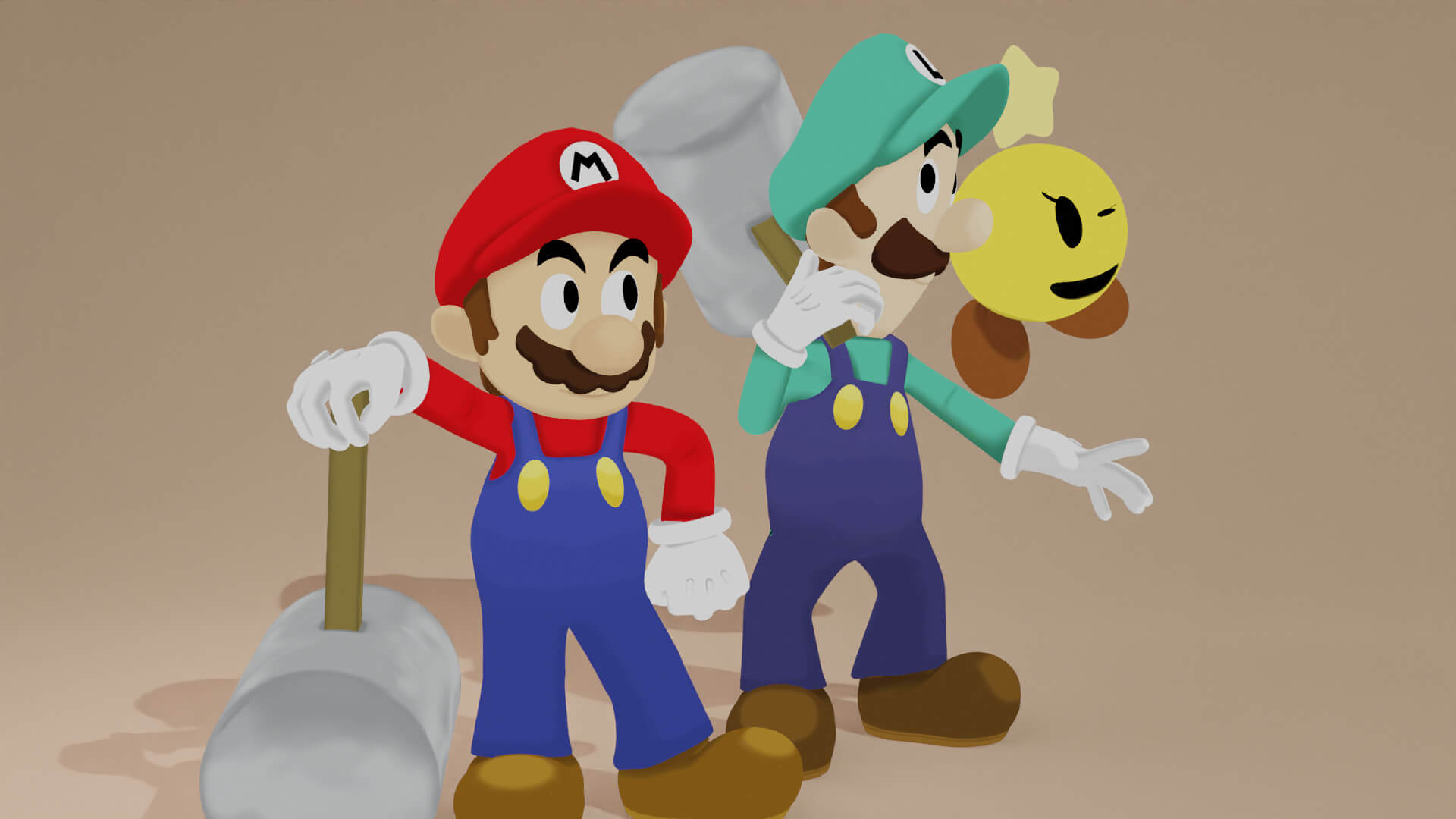 Mario and Luigi - 3D Model by clickdamn