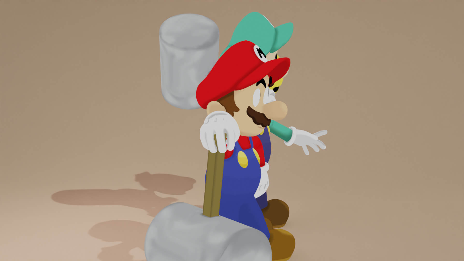 Mario and Luigi - 3D Model by clickdamn