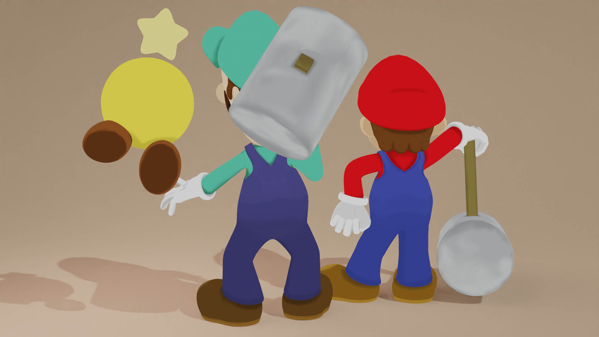 Mario and Luigi - 3D Model by clickdamn