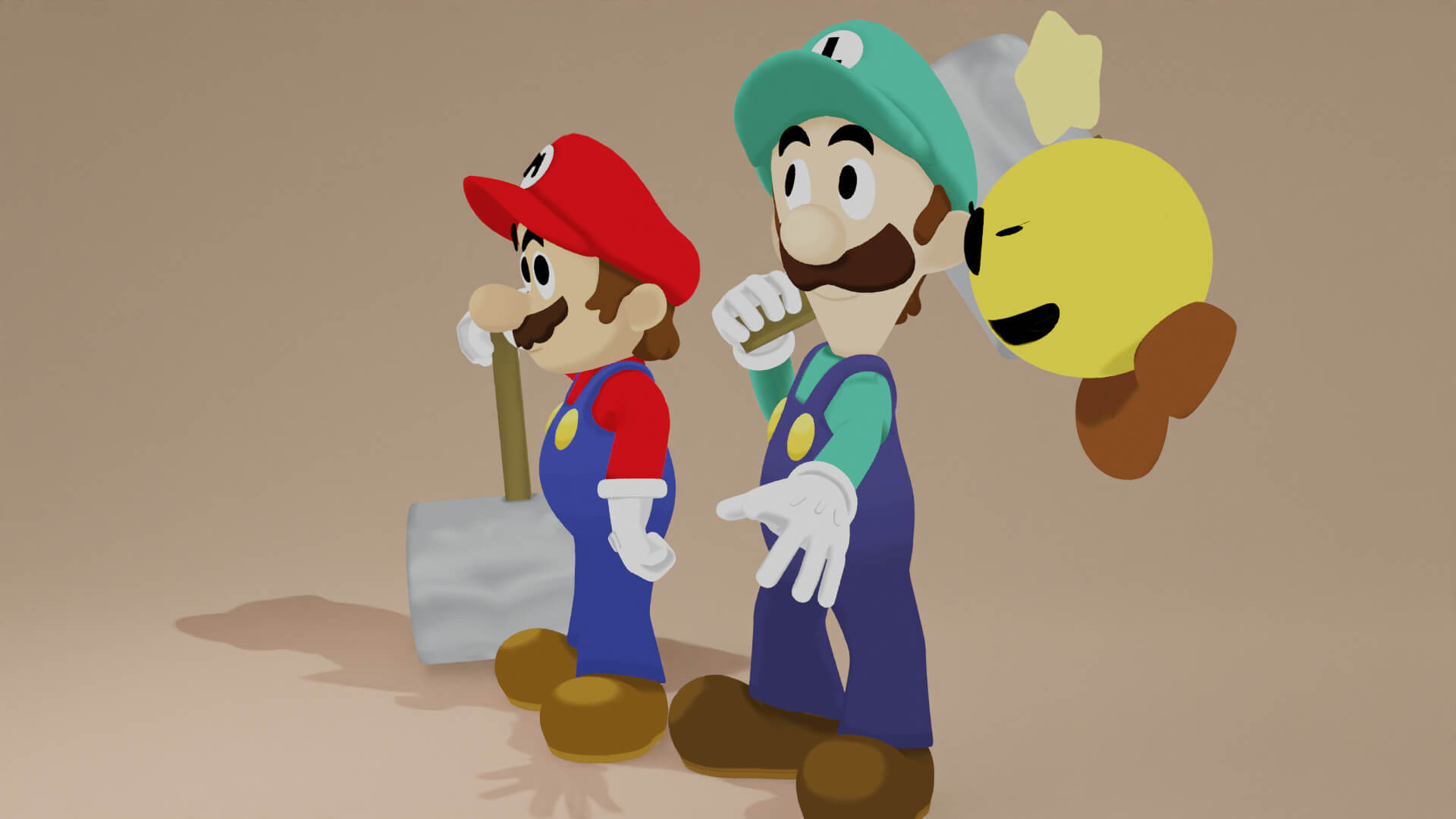 Mario and Luigi - 3D Model by clickdamn