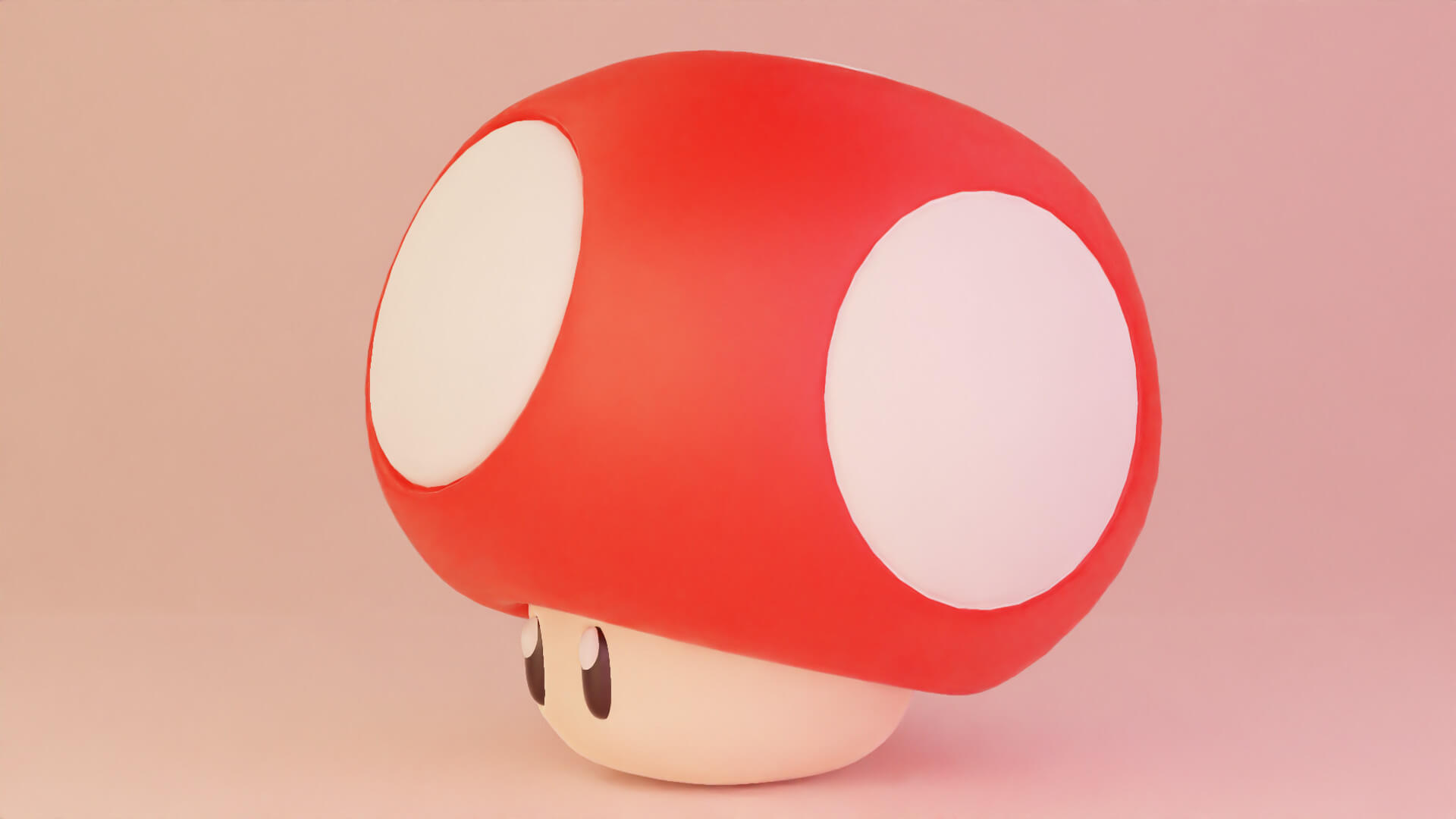 Mushroom From Mario's Game - 3D Model by clickdamn