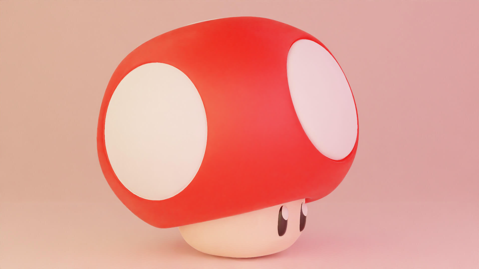 Mushroom From Mario's Game - 3D Model by clickdamn