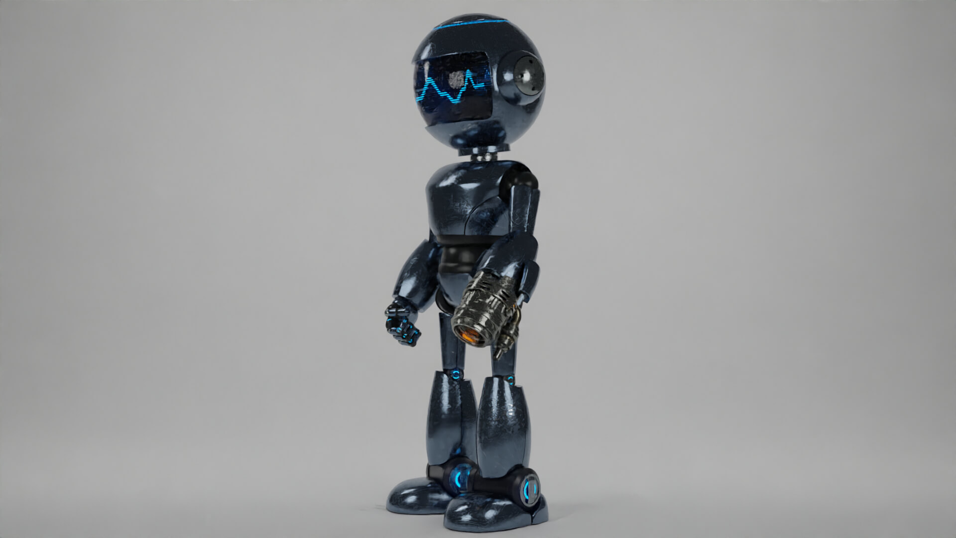 New Modern Robot - 3D Model by clickdamn