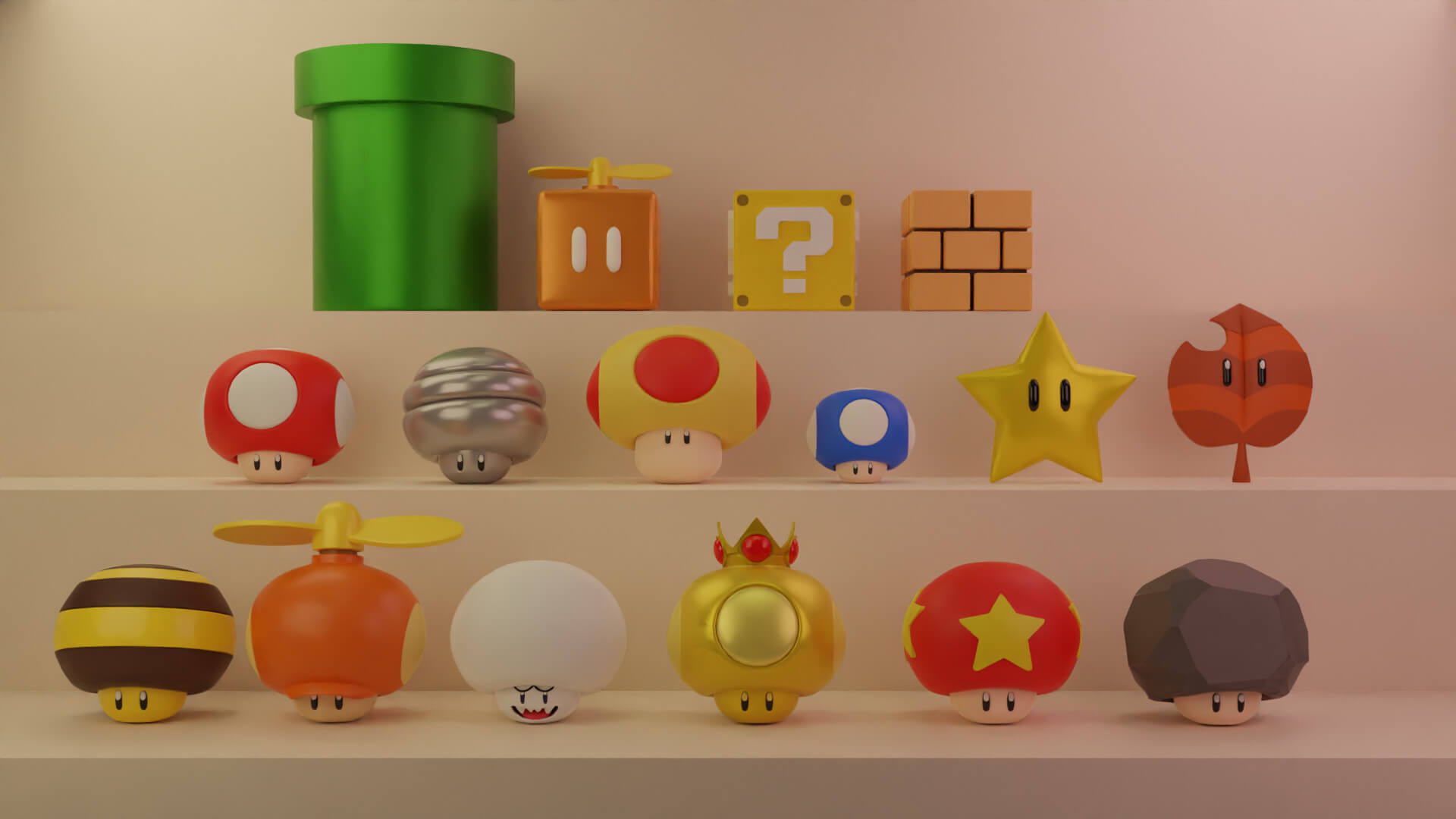 Super Mario Collection - 3D Model by clickdamn