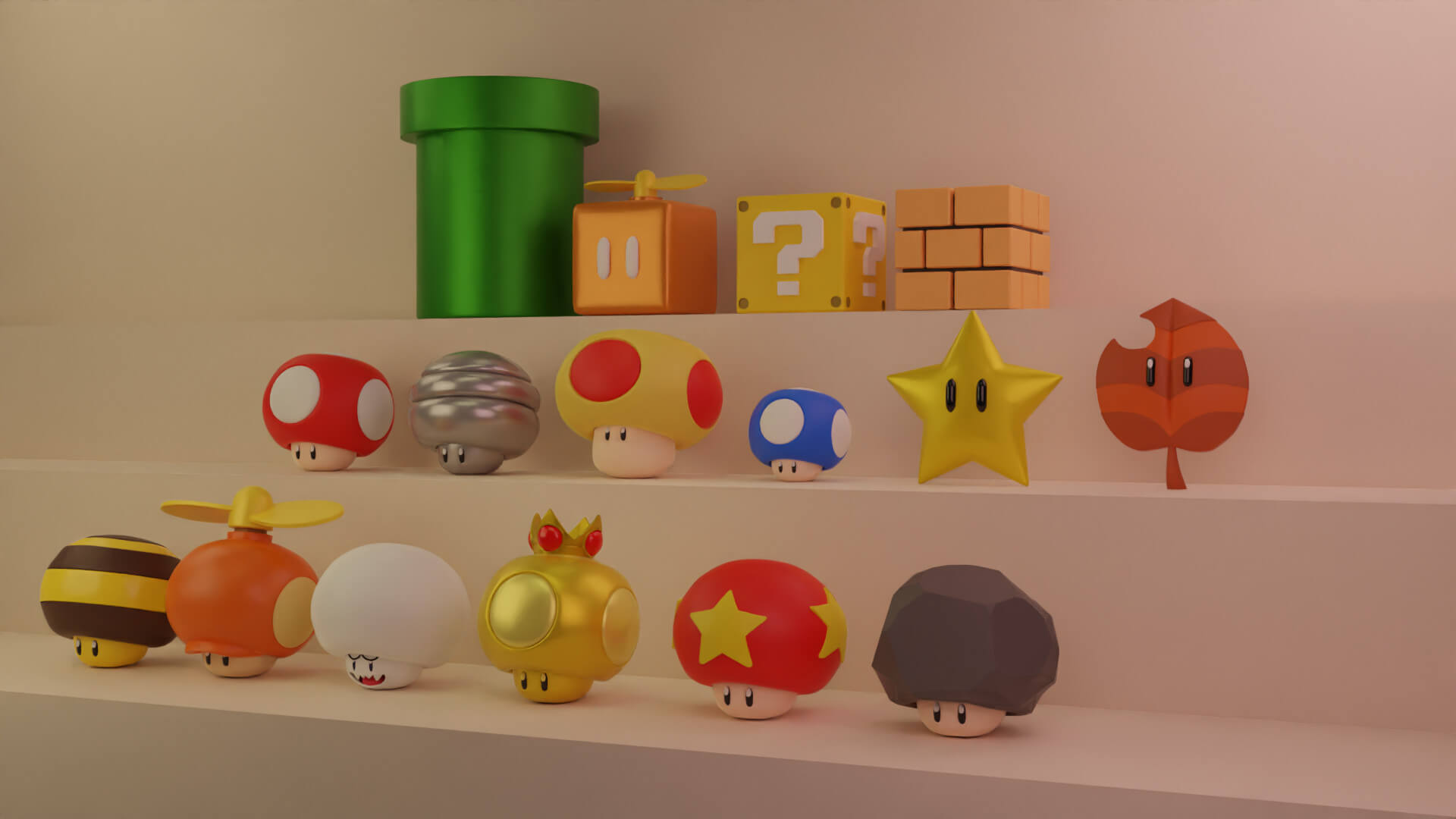 Super Mario Collection - 3D Model by clickdamn
