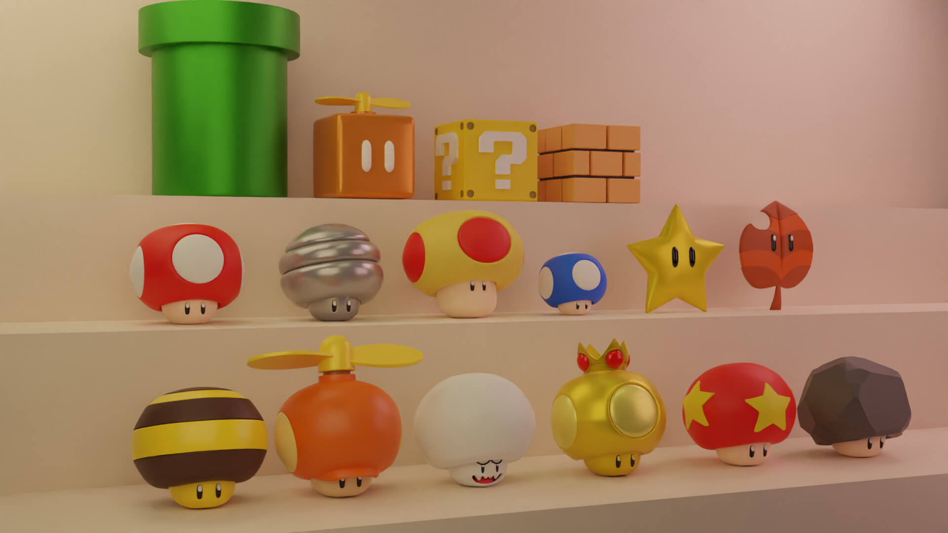 Super Mario Collection - 3D Model by clickdamn