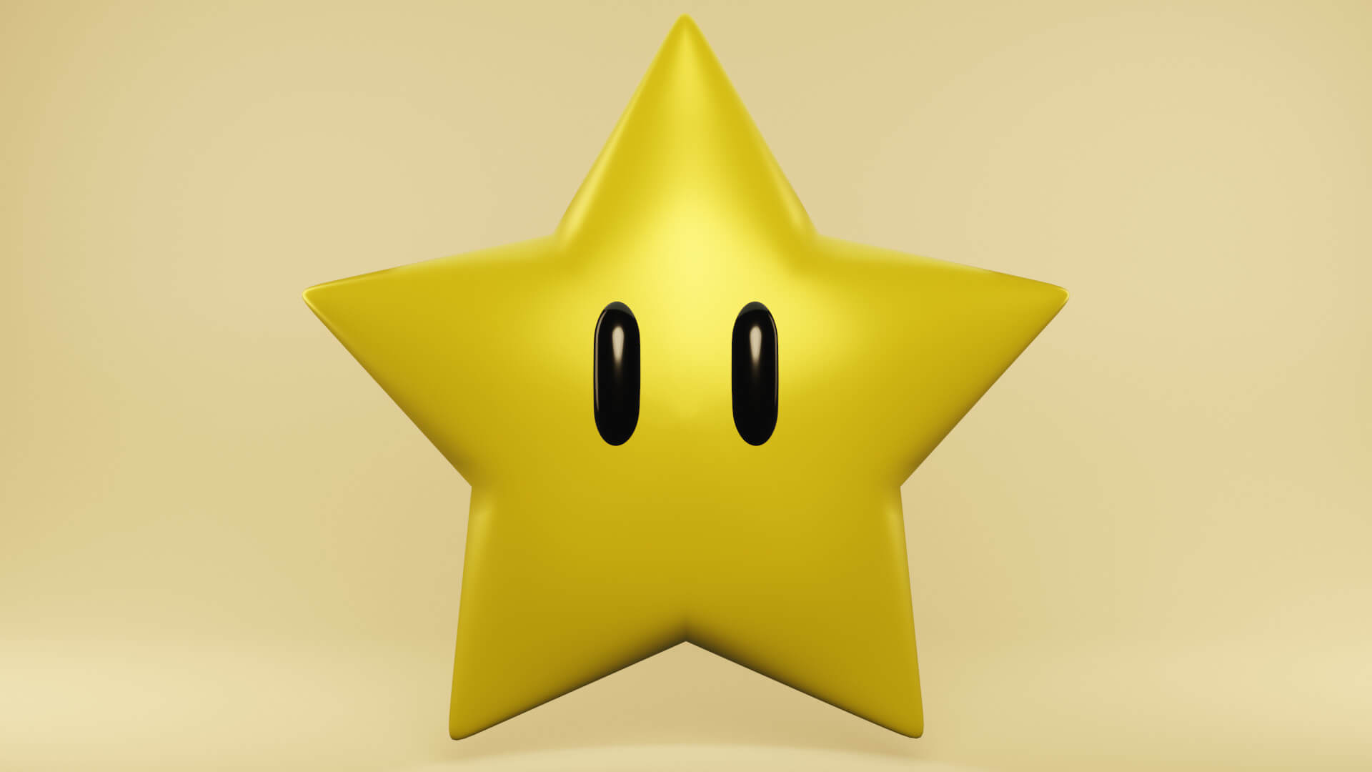 Super Star From Mario's Games - 3D Model by clickdamn