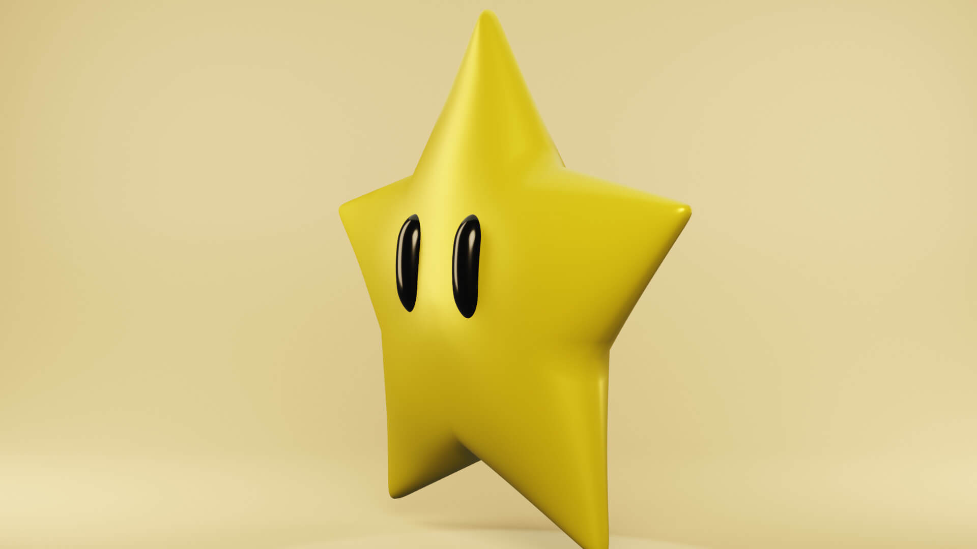 Super Star From Mario's Games - 3D Model by clickdamn