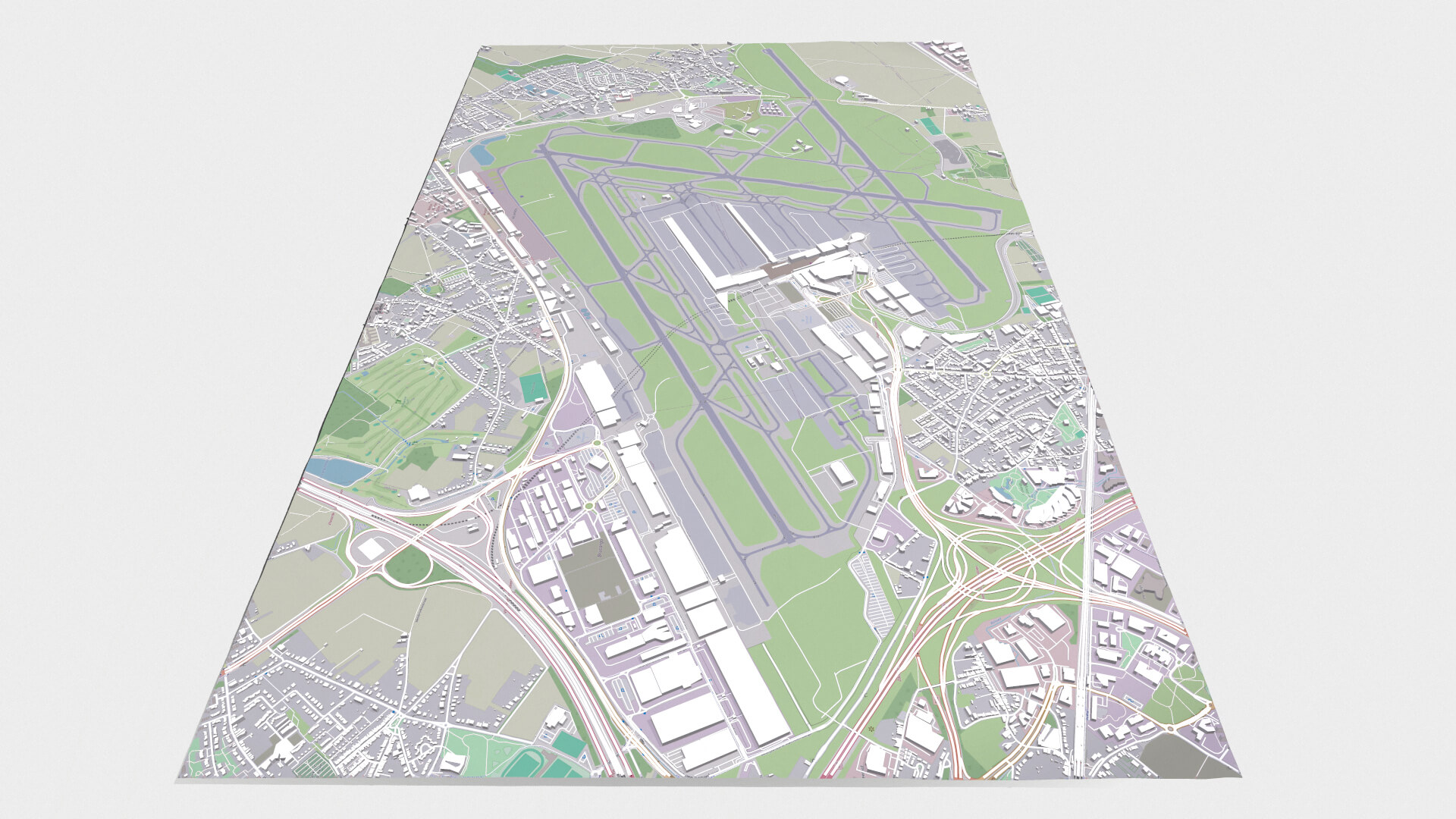 Brussels Airport Belgium - 3D Model by clickshop3d