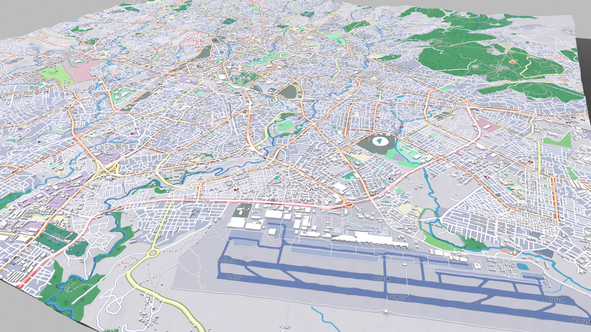 Cityscape Addis Ababa Ethiopia - 3D Model by clickshop3d