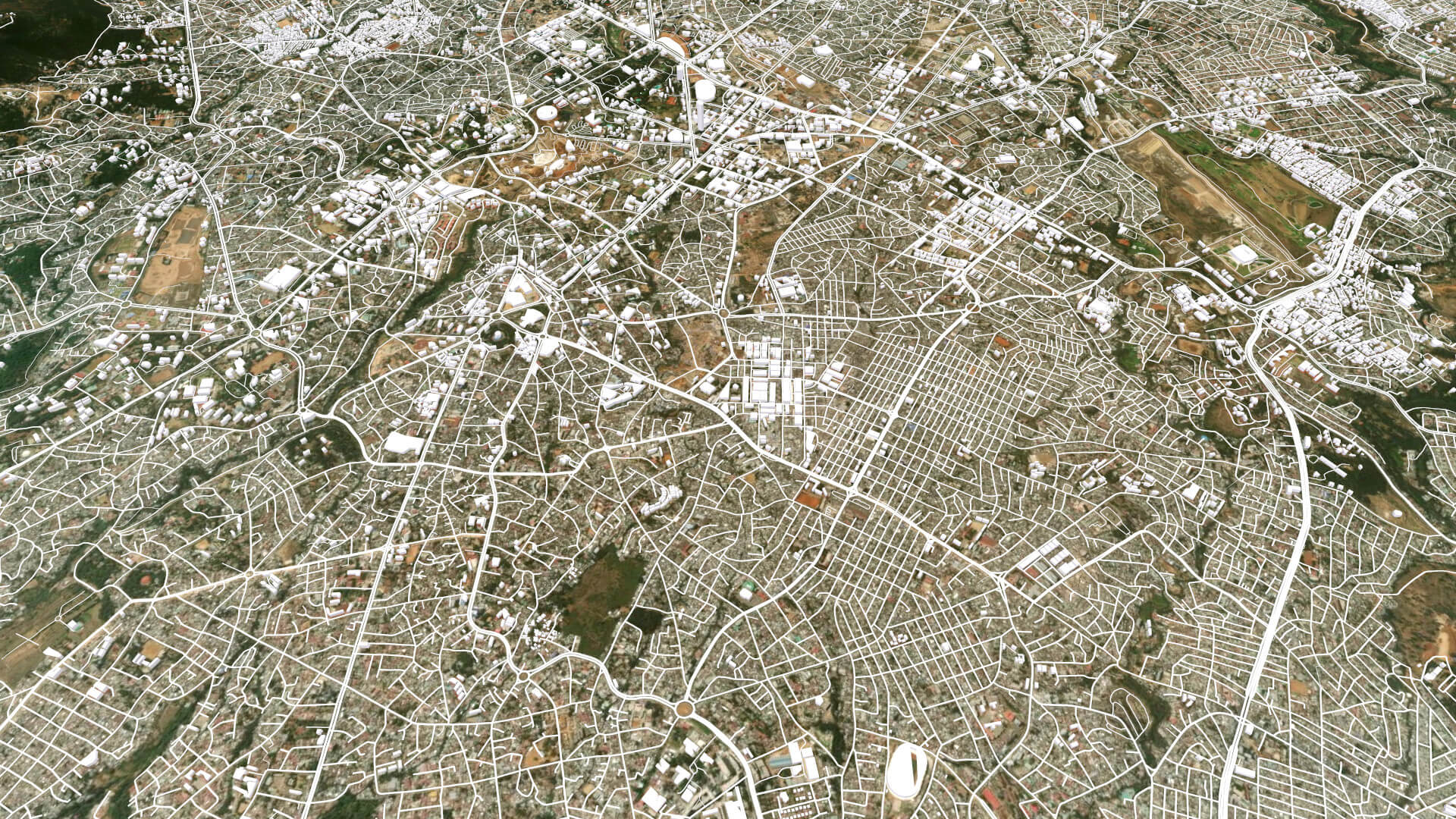 Cityscape Addis Ababa Ethiopia - 3D Model by clickshop3d