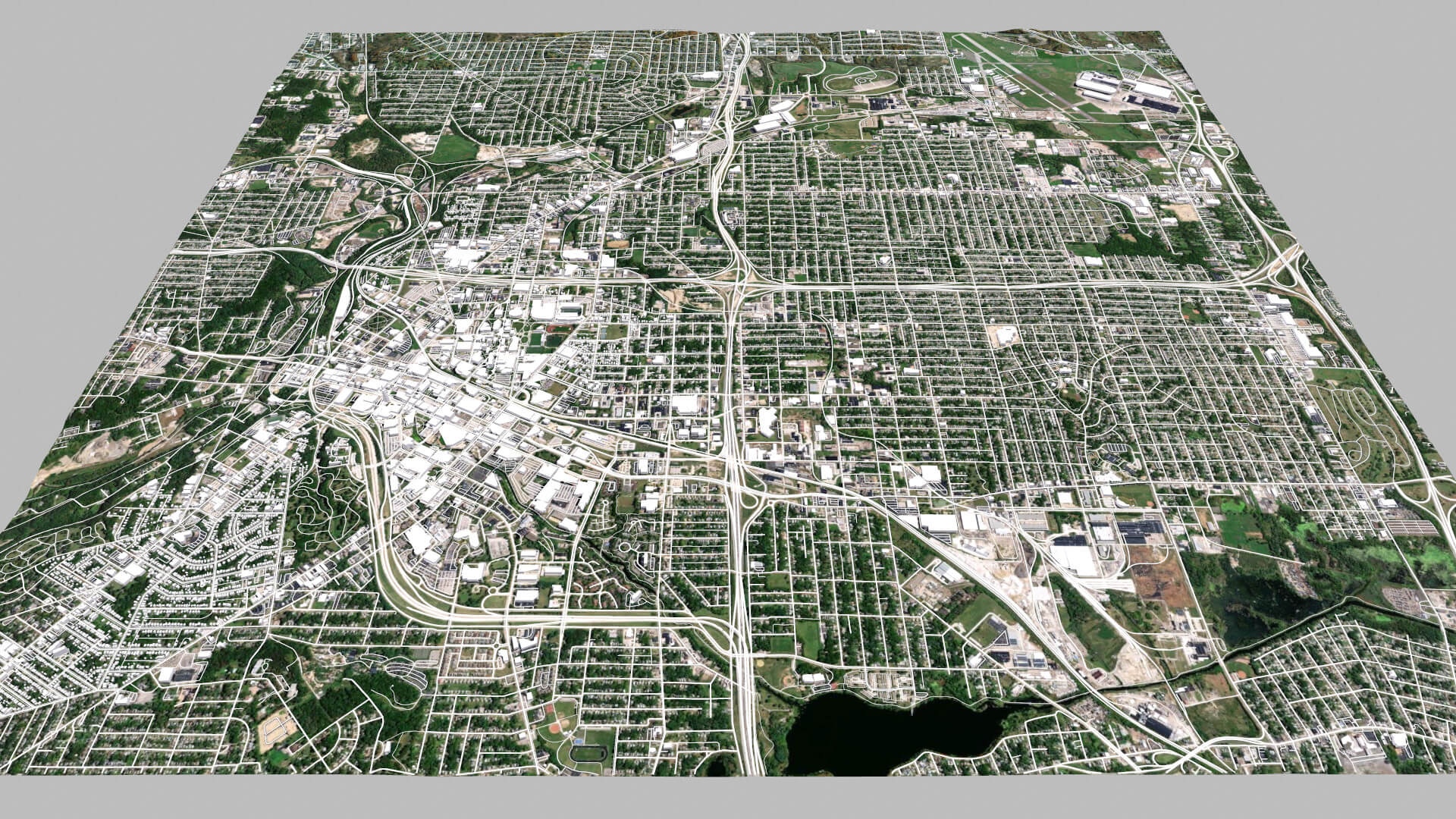 Cityscape Akron Ohio USA - 3D Model by clickshop3d