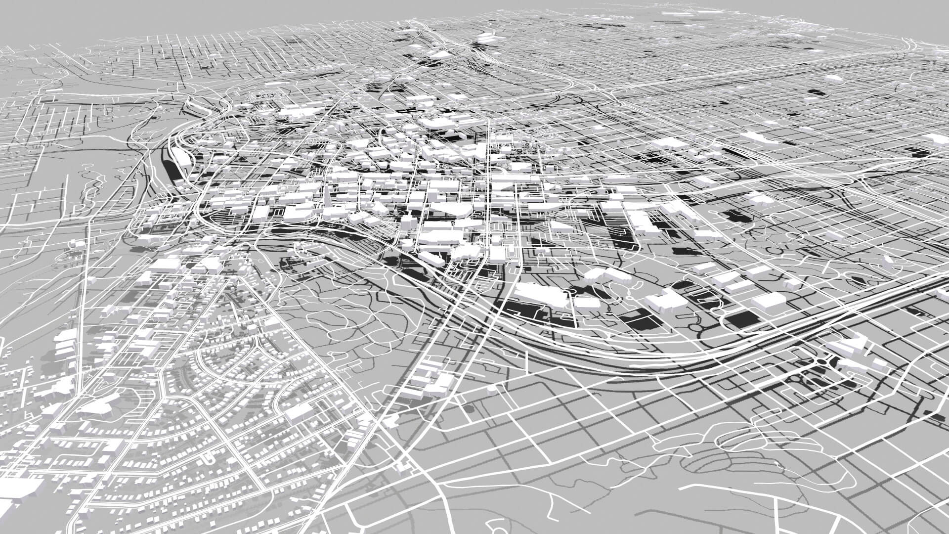 Cityscape Akron Ohio USA - 3D Model by clickshop3d