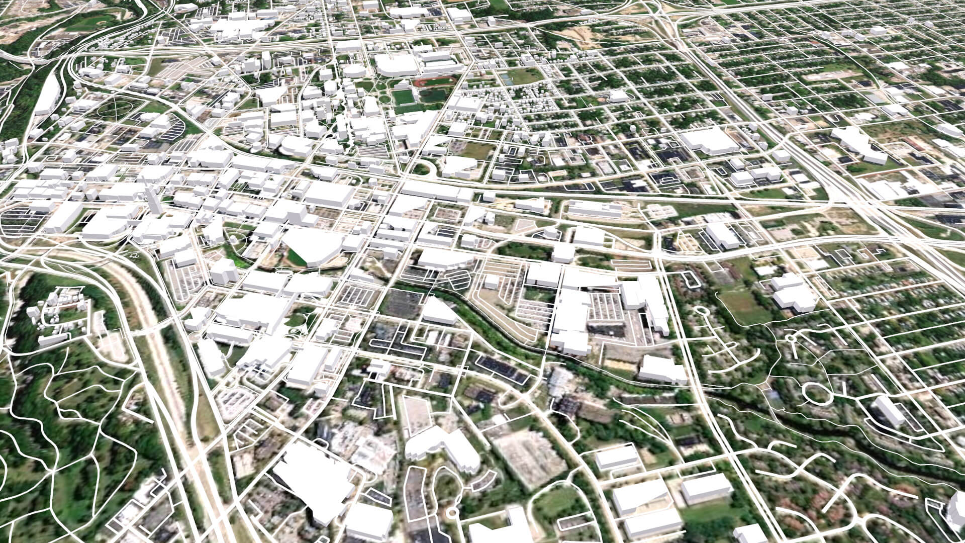 Cityscape Akron Ohio USA - 3D Model by clickshop3d