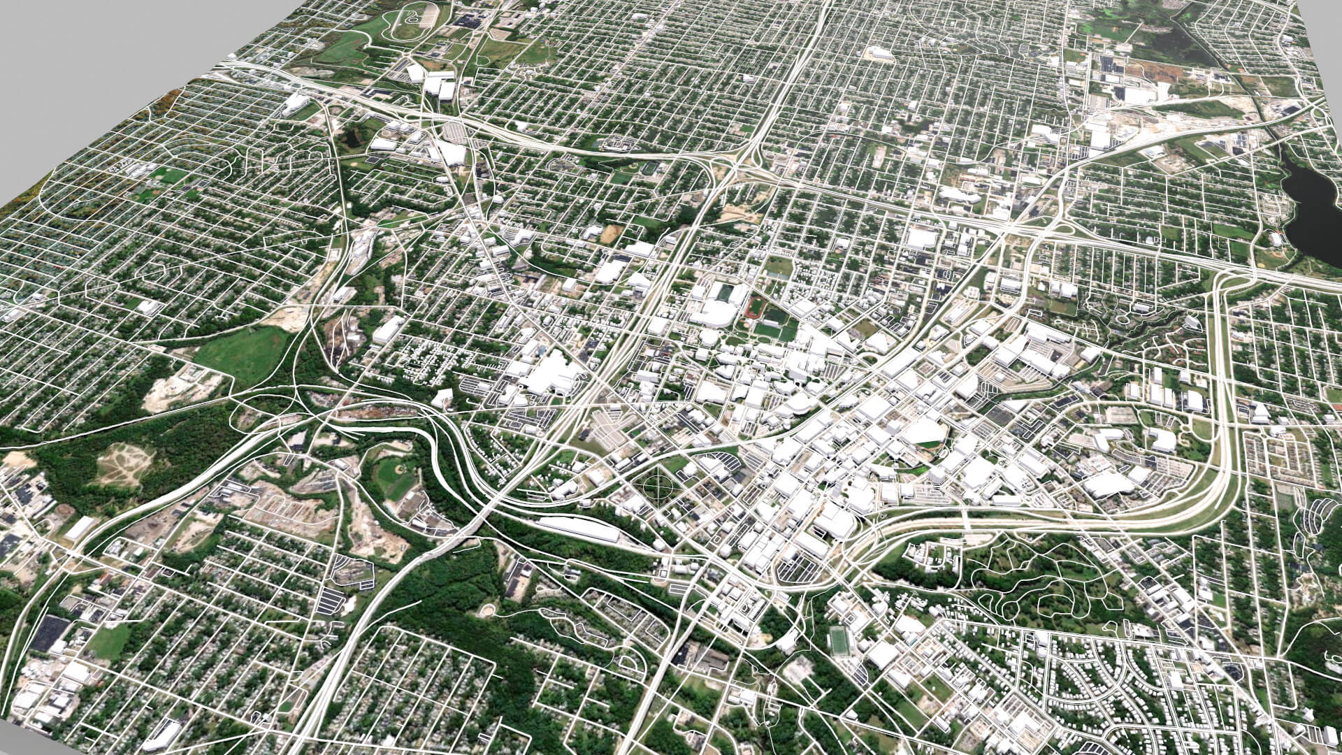 Cityscape Akron Ohio USA - 3D Model by clickshop3d