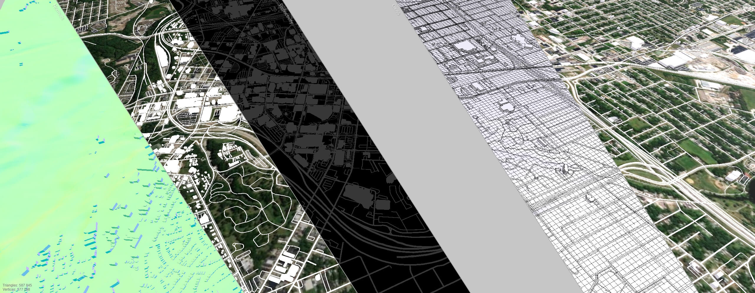 Cityscape Akron Ohio USA - 3D Model by clickshop3d