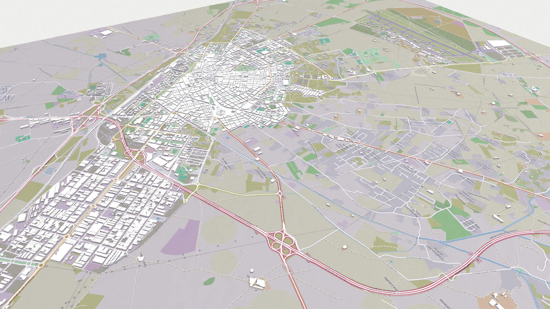 Cityscape Albacete Spain - 3D Model by clickshop3d