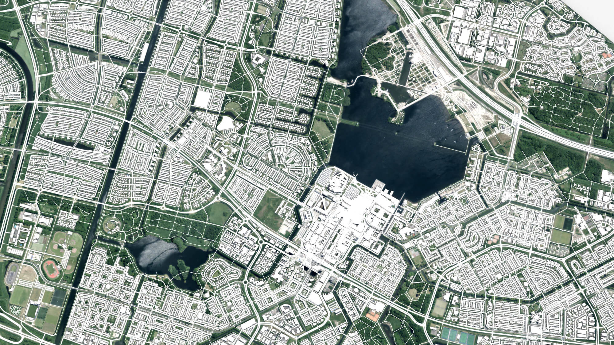 Cityscape Almere Netherlands - 3D Model by clickshop3d