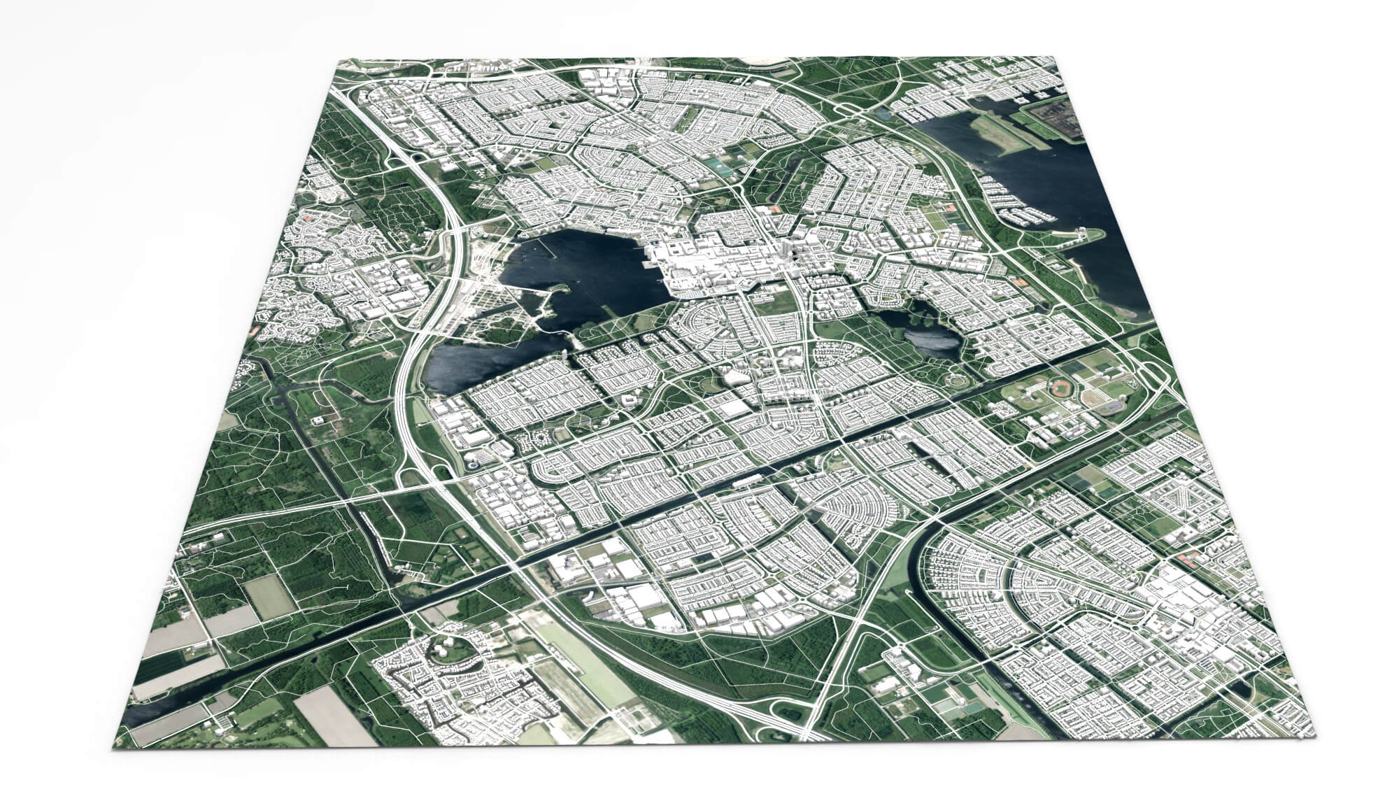 Cityscape Almere Netherlands - 3D Model by clickshop3d