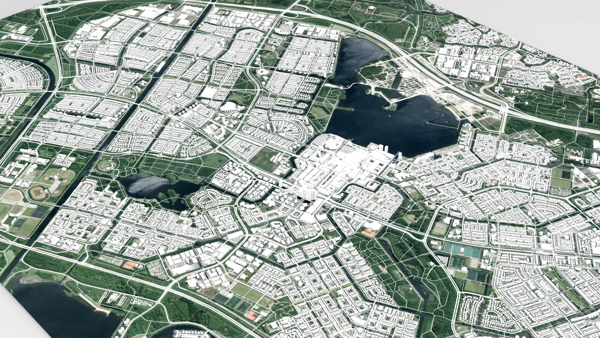 Cityscape Almere Netherlands - 3D Model by clickshop3d