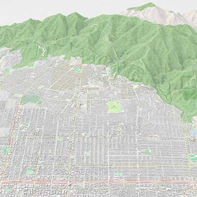Cityscape Altadena Los Angeles County California United Stat - 3D Model ...