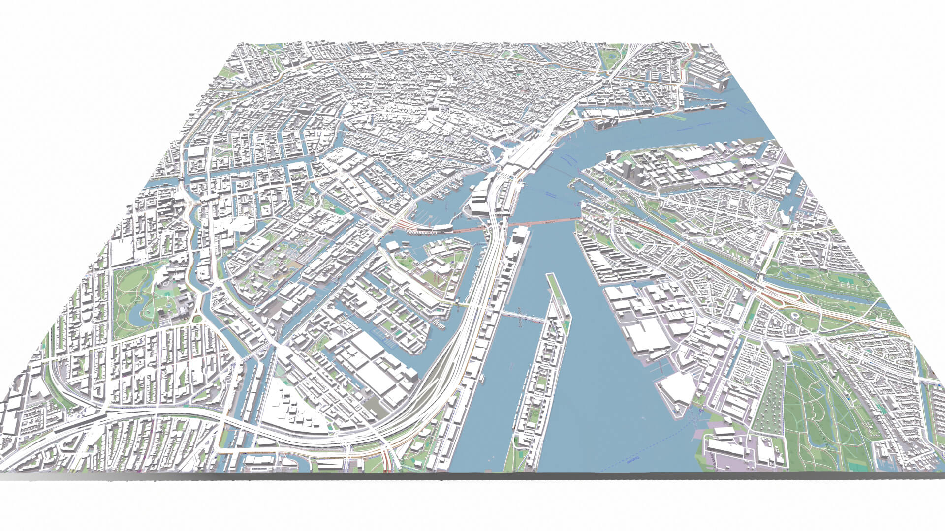 Cityscape Amsterdam Centrum - 3D Model by clickshop3d