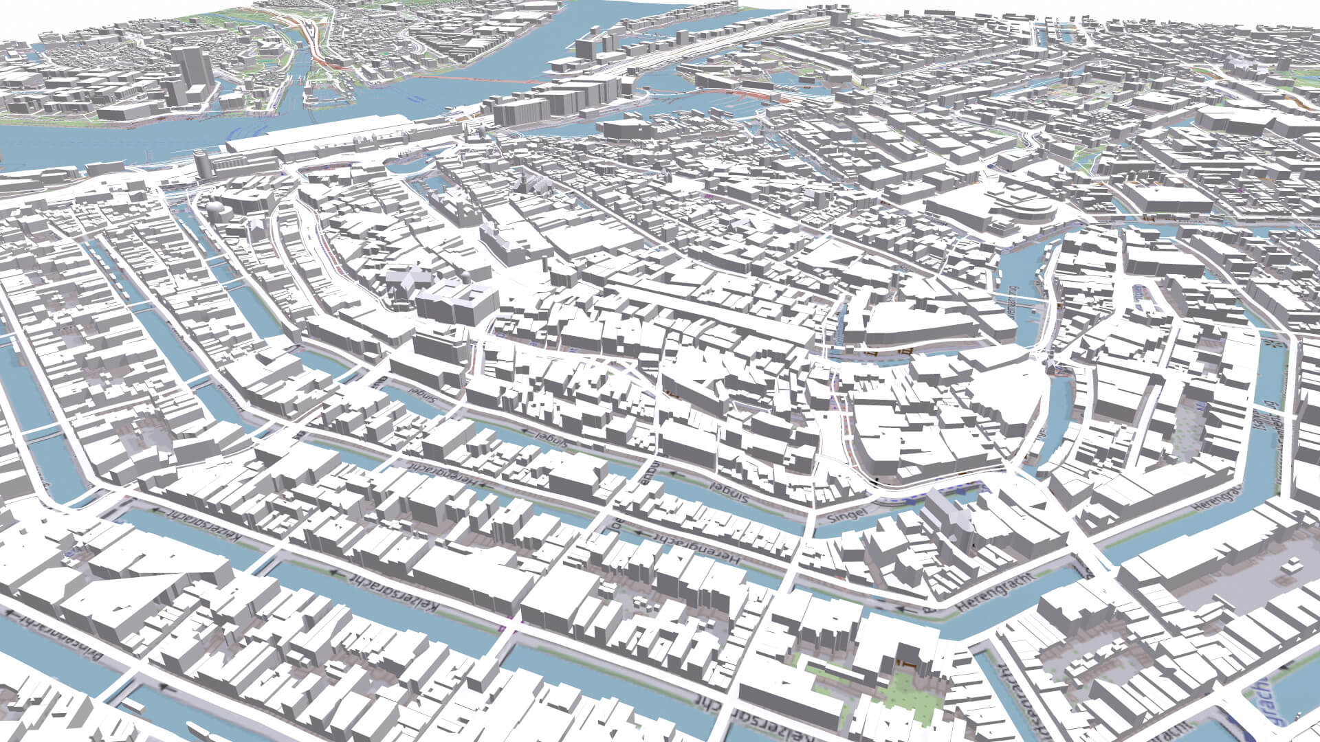 Cityscape Amsterdam Centrum - 3D Model by clickshop3d