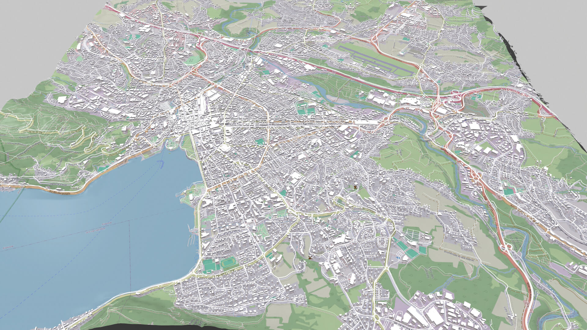 Cityscape Annecy France - 3D Model by clickshop3d