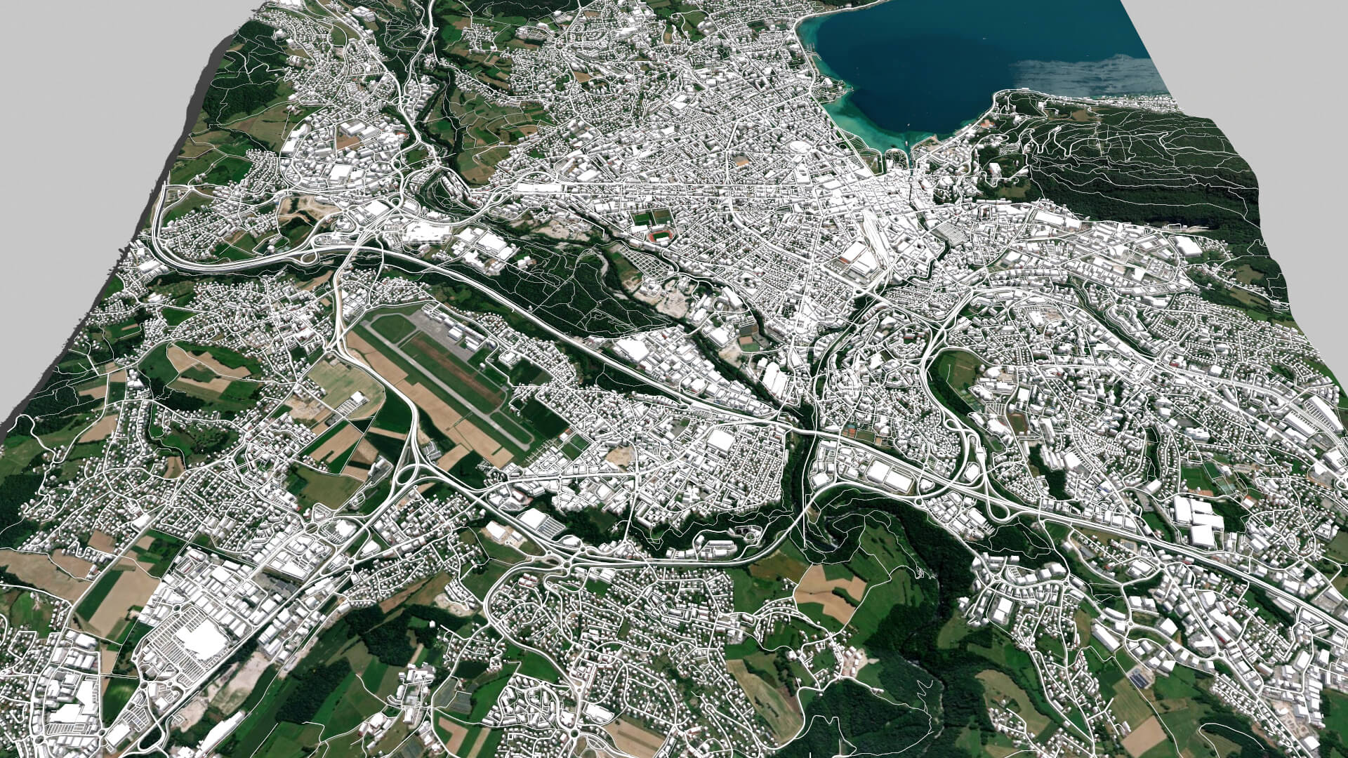 Cityscape Annecy France - 3D Model by clickshop3d