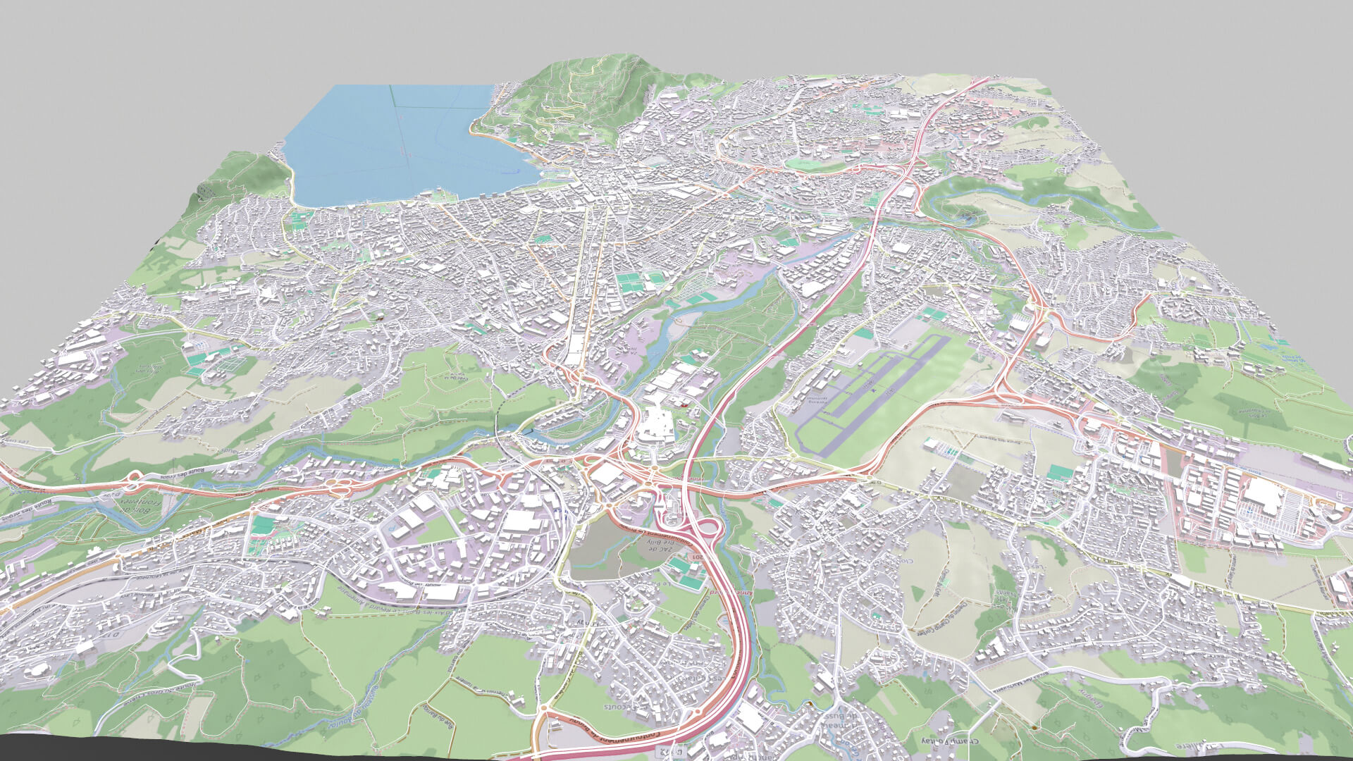 Cityscape Annecy France - 3D Model by clickshop3d