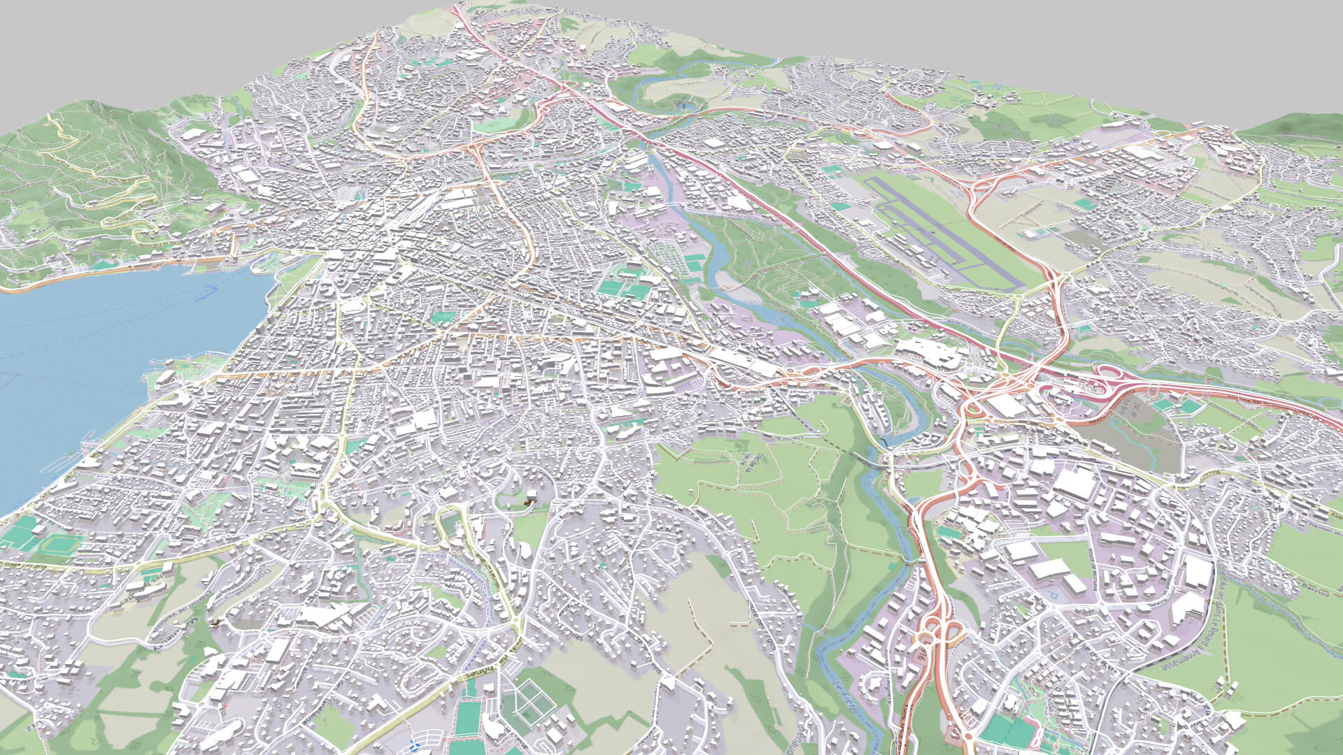Cityscape Annecy France - 3D Model by clickshop3d