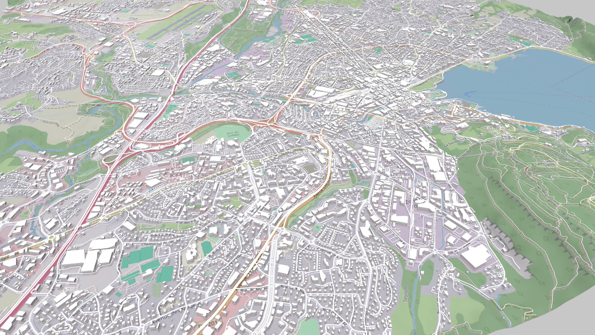 Cityscape Annecy France - 3D Model by clickshop3d