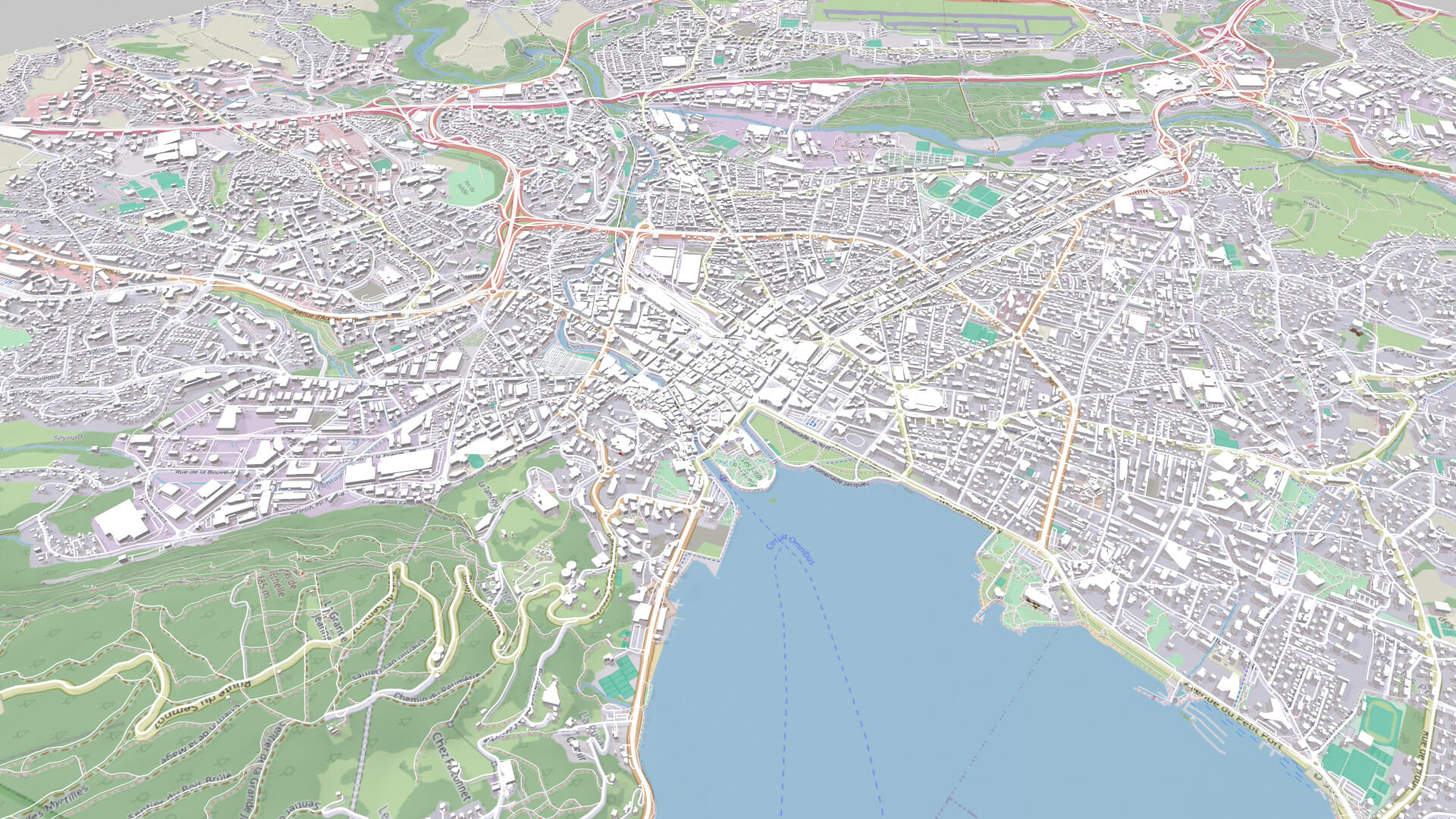 Cityscape Annecy France - 3D Model by clickshop3d