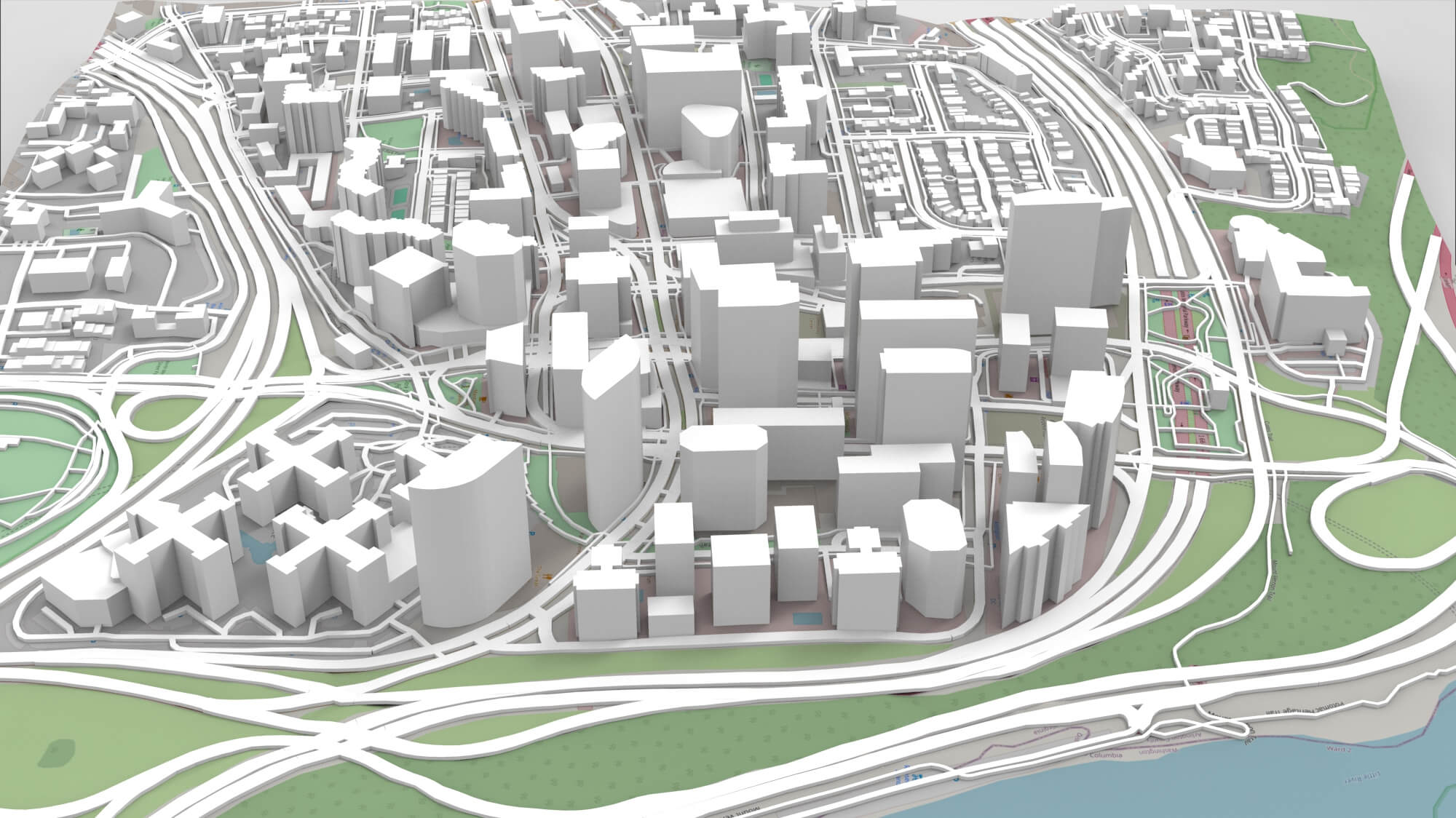 Cityscape Arlington Rosslyn Virginia USA - 3D Model by clickshop3d