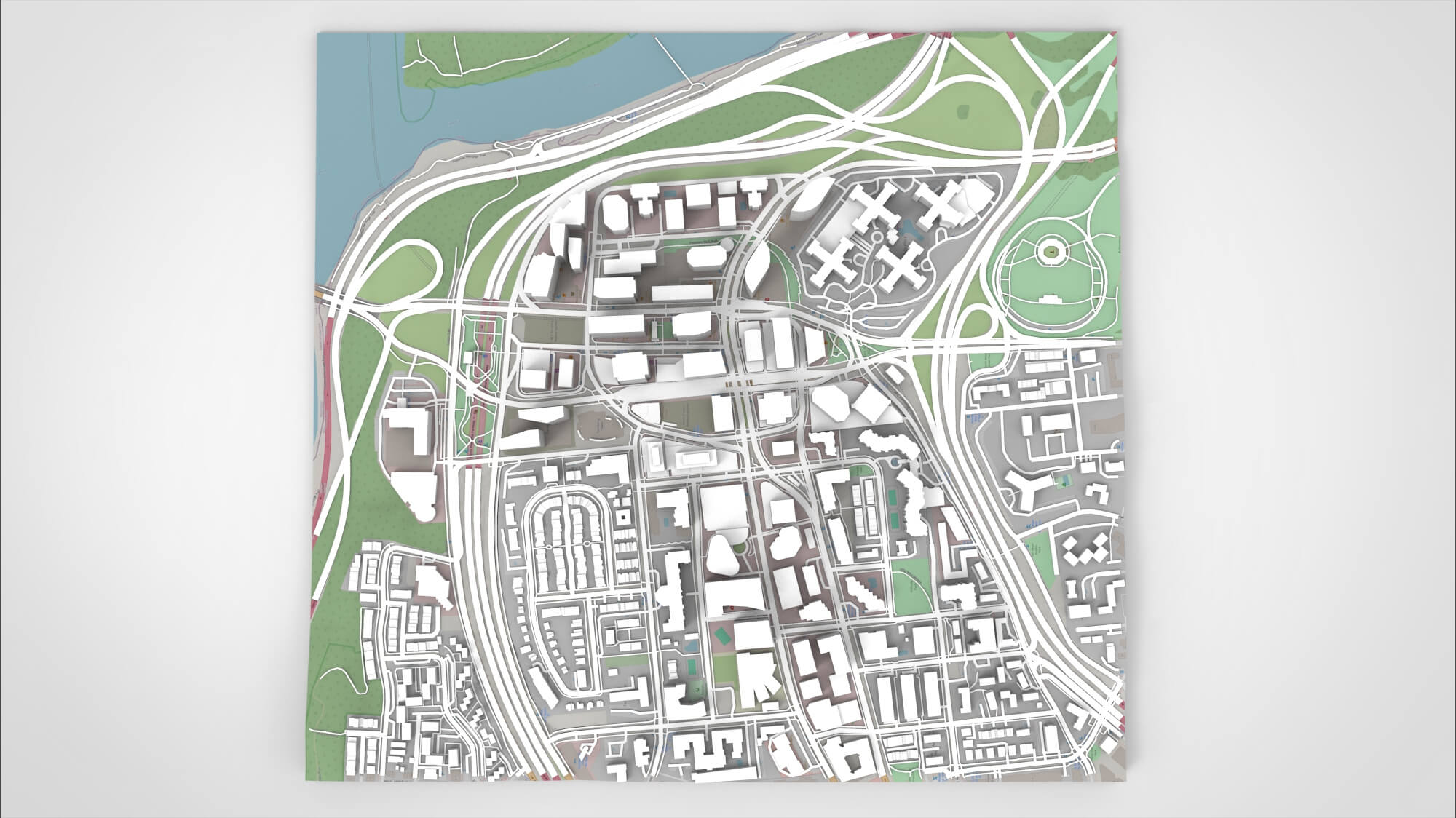 Cityscape Arlington Rosslyn Virginia USA - 3D Model by clickshop3d