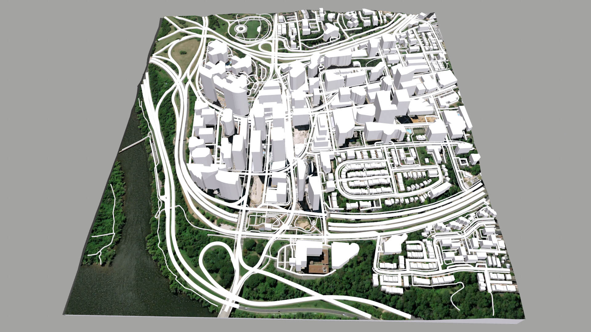 Cityscape Arlington Rosslyn Virginia USA - 3D Model by clickshop3d