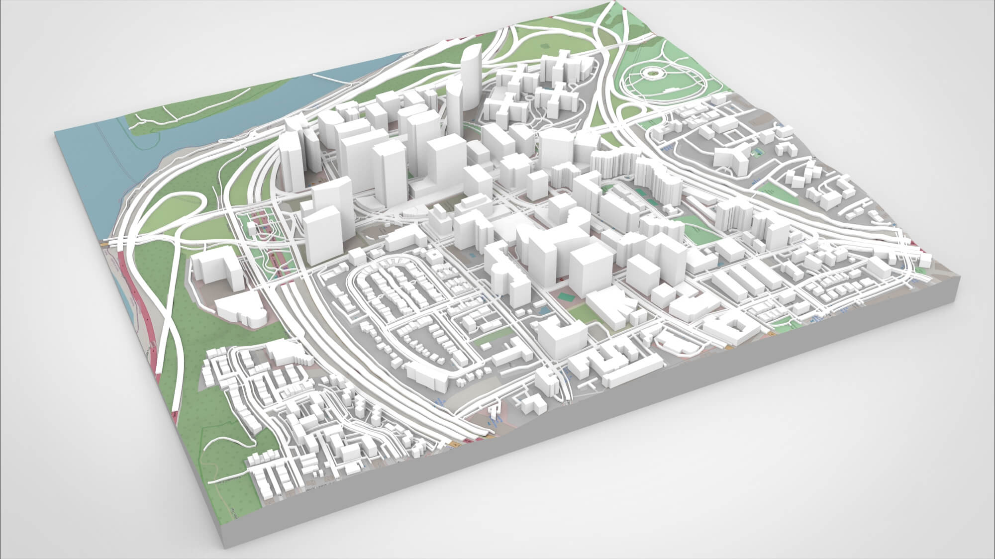 Cityscape Arlington Rosslyn Virginia USA - 3D Model by clickshop3d