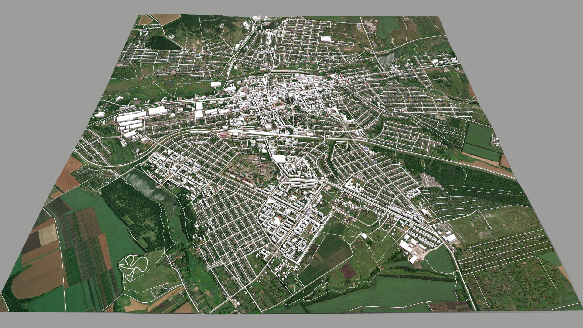 Cityscape Bakhmut Donetsk Region of Ukraine - 3D Model by clickshop3d