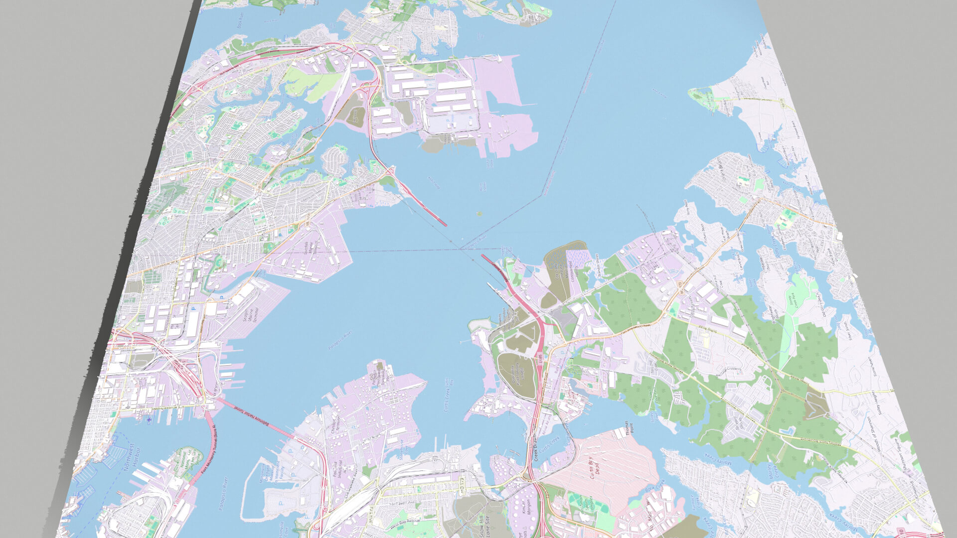 Cityscape Baltimore Maryland USA - 3D Model by clickshop3d